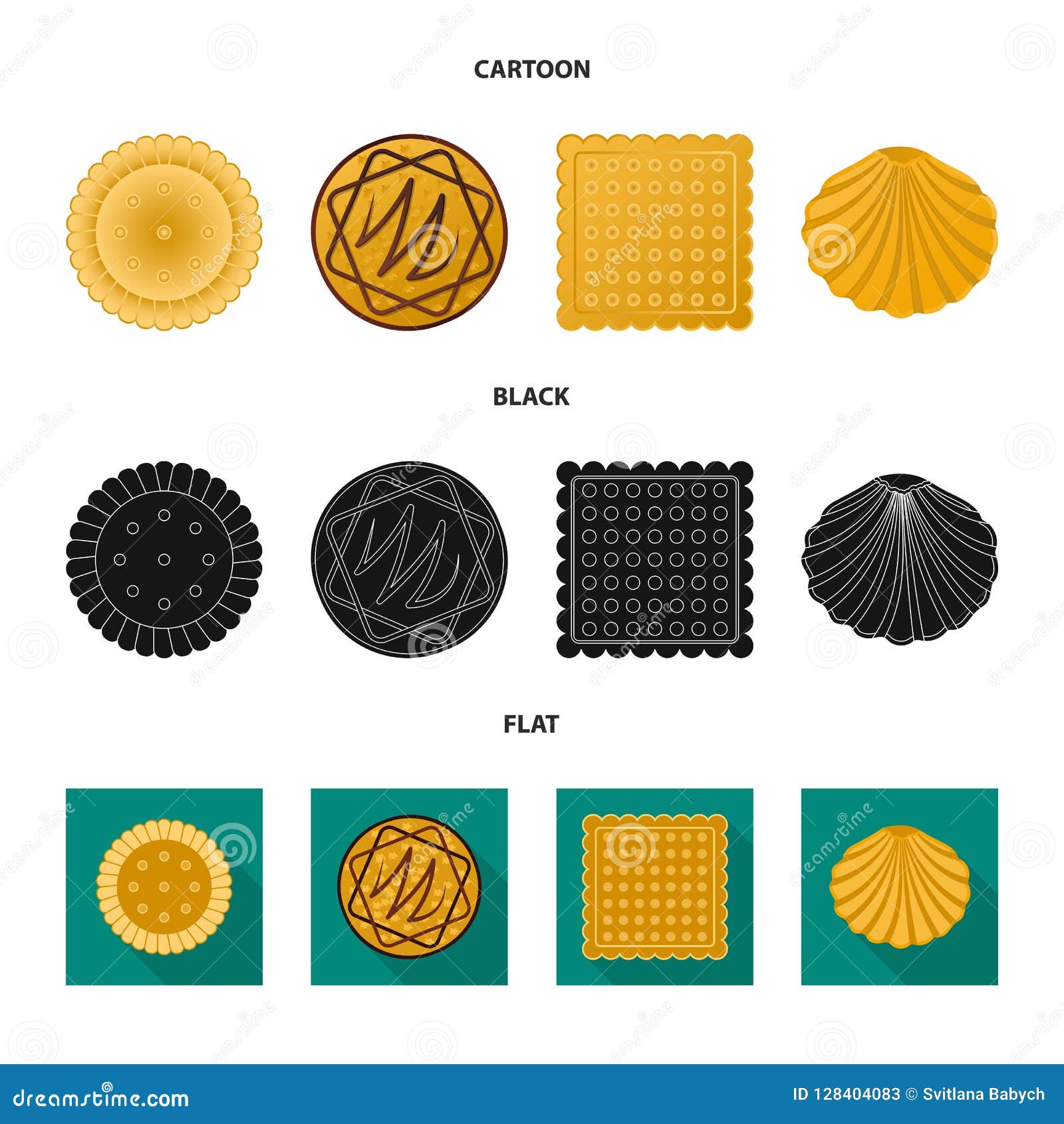 Vector Design of Biscuit and Bake Symbol. Set of Biscuit and Chocolate ...
