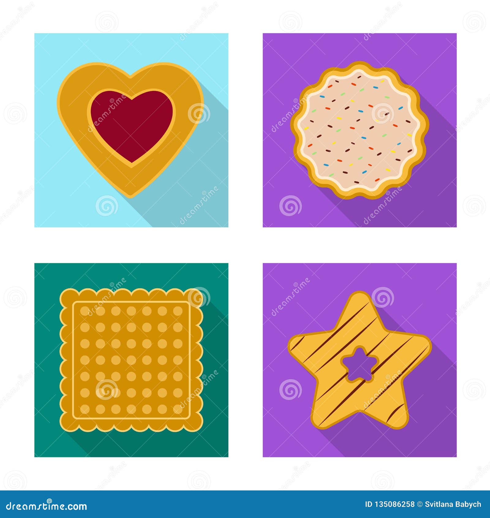 Vector Design of Biscuit and Bake Symbol. Set of Biscuit and Chocolate ...