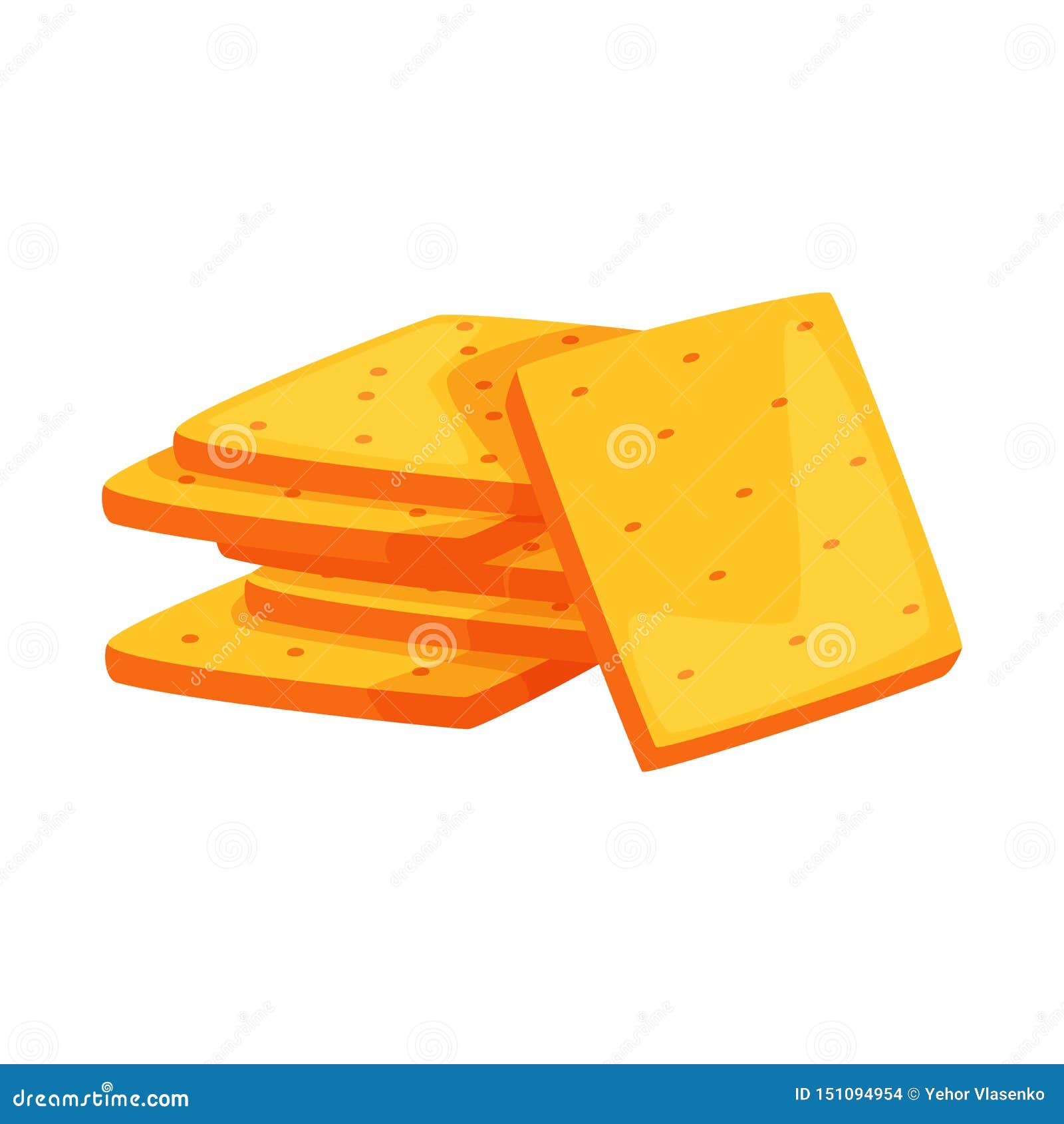 Isolated Object of Biscuit and Cracker Sign. Set of Biscuit and Bread ...