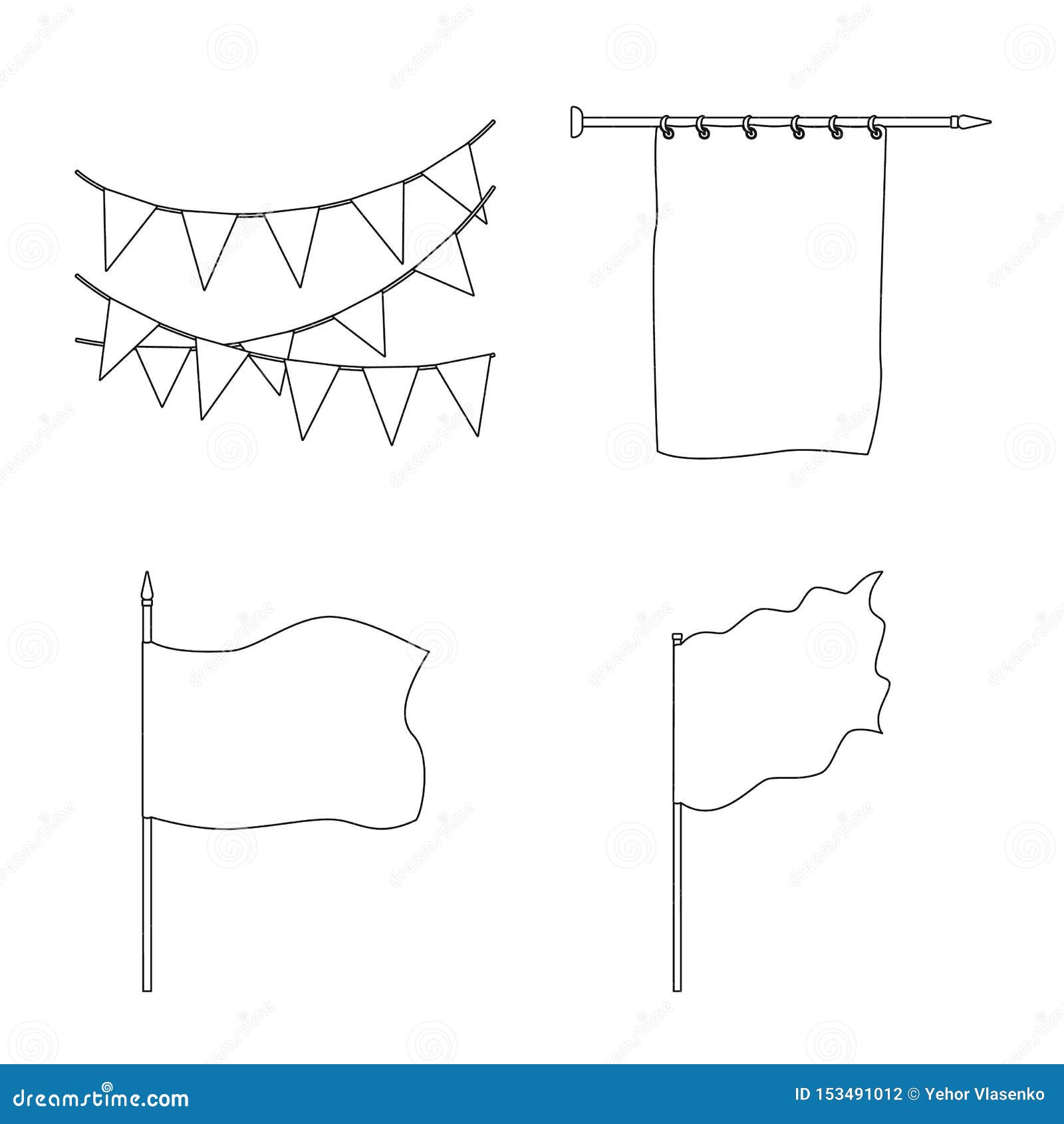 Vector Design of Blank and Canvas Icon. Set of Blank and Textile Vector ...