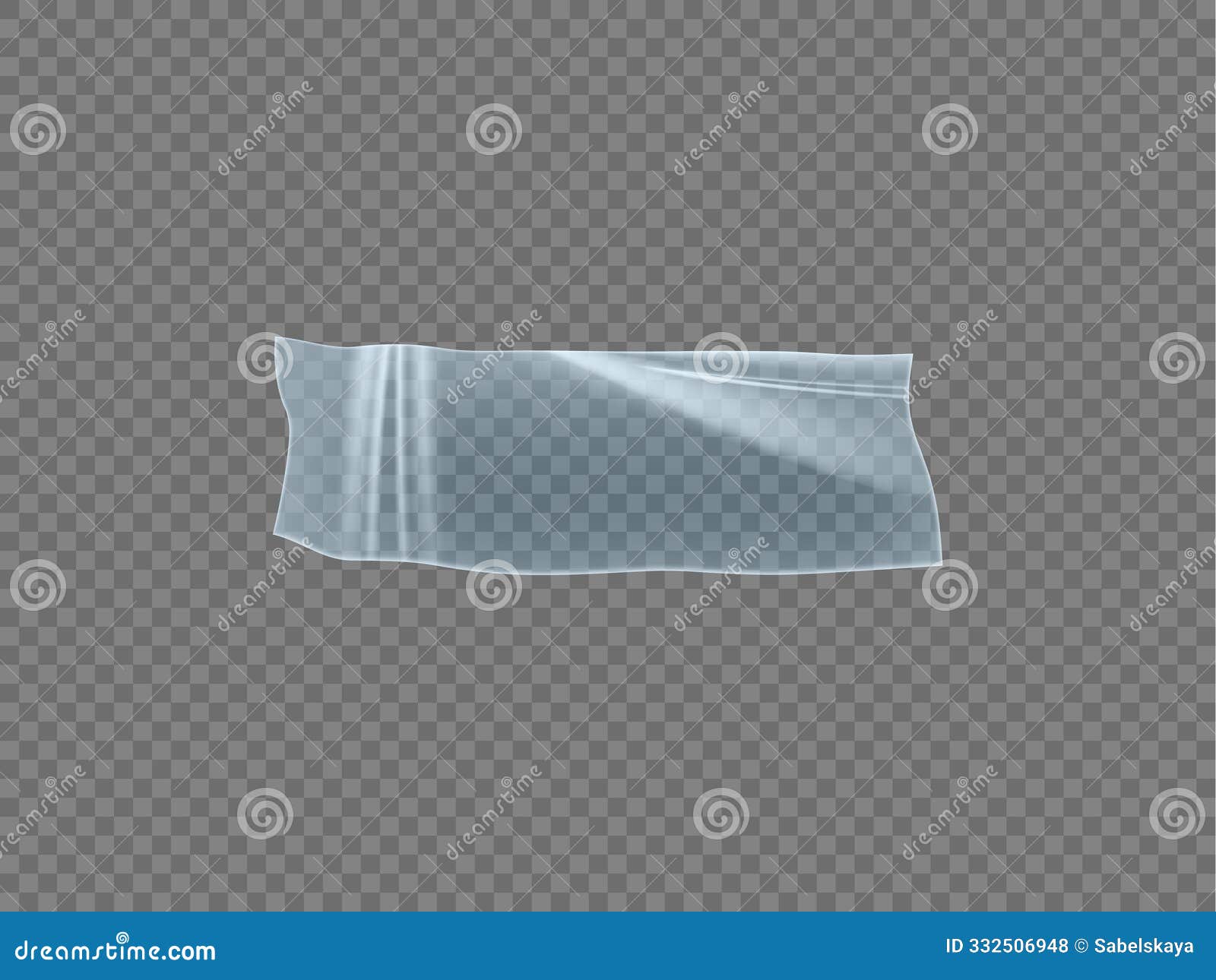 Vector Design of Blue Adhesive Tape on Transparent Background. Stock ...
