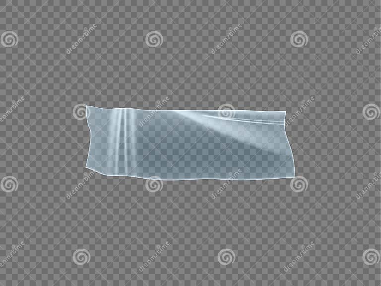 Vector Design of Blue Adhesive Tape on Transparent Background. Stock ...
