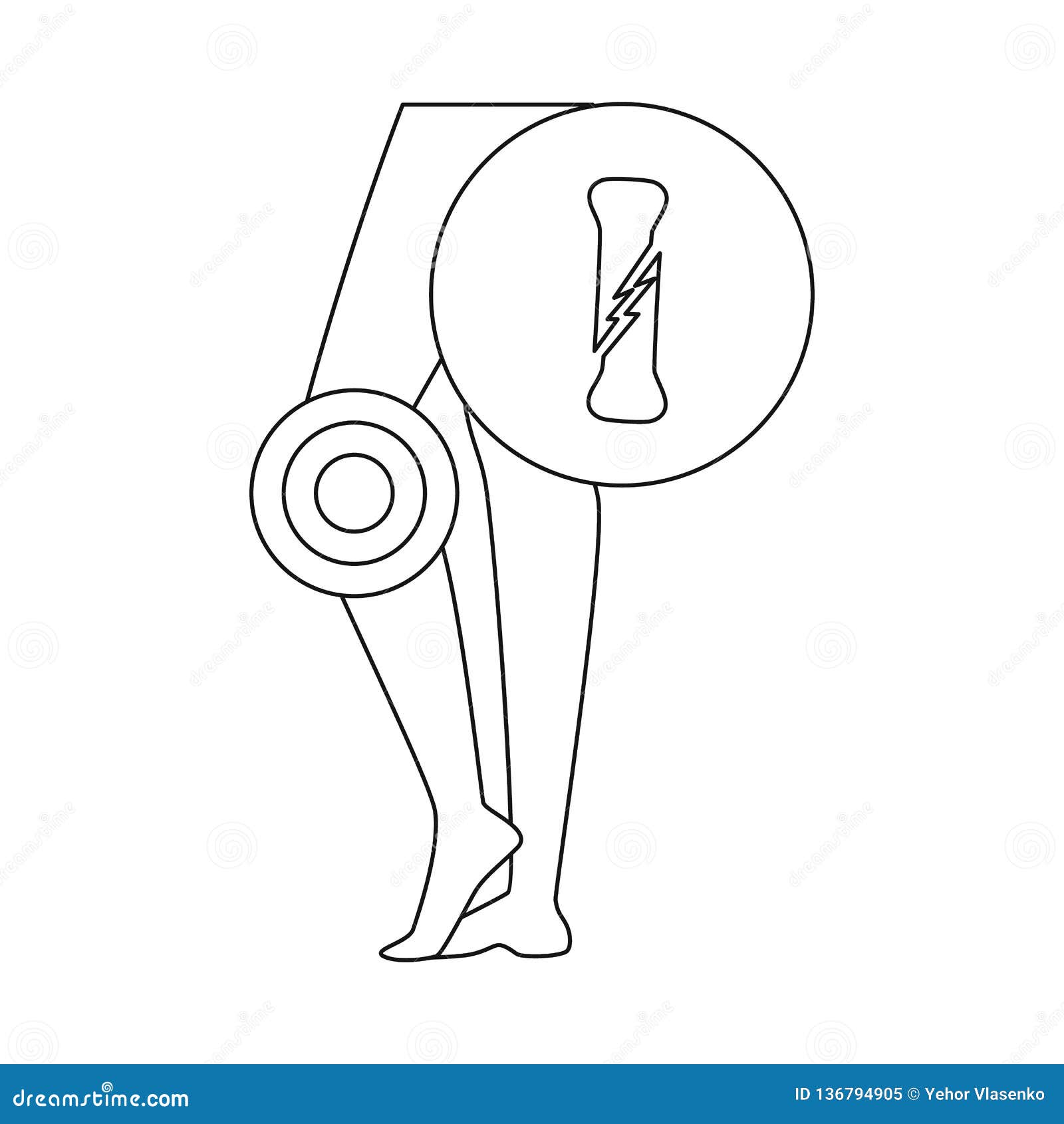 Vector Design of Bone and Inflammation Icon. Set of Bone and Wound ...