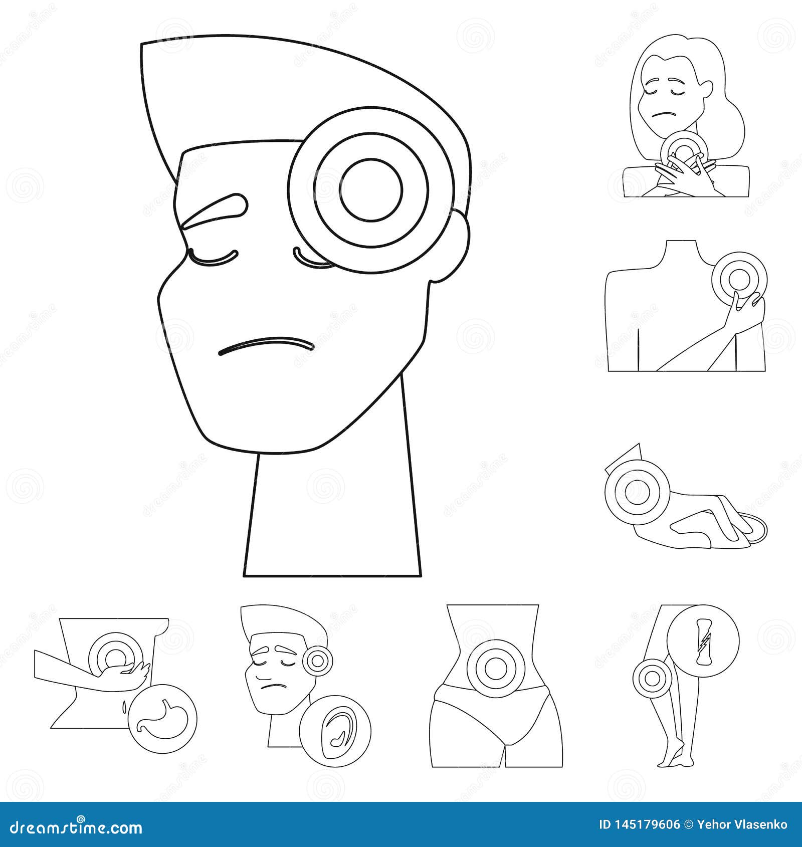 Vector Design of Bone and Inflammation Logo. Collection of Bone and ...