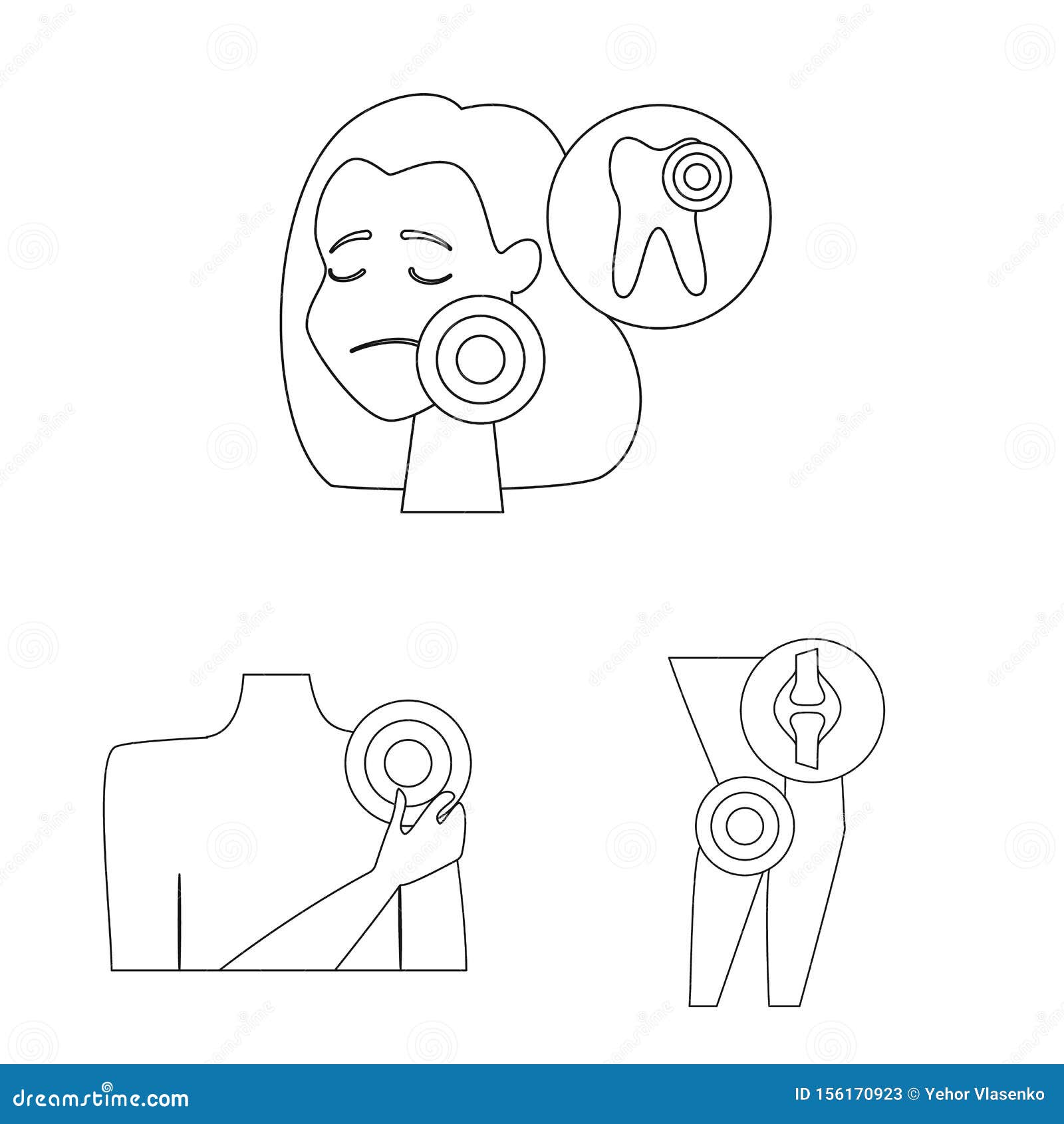 Vector Design of Bone and Inflammation Logo. Collection of Bone and ...