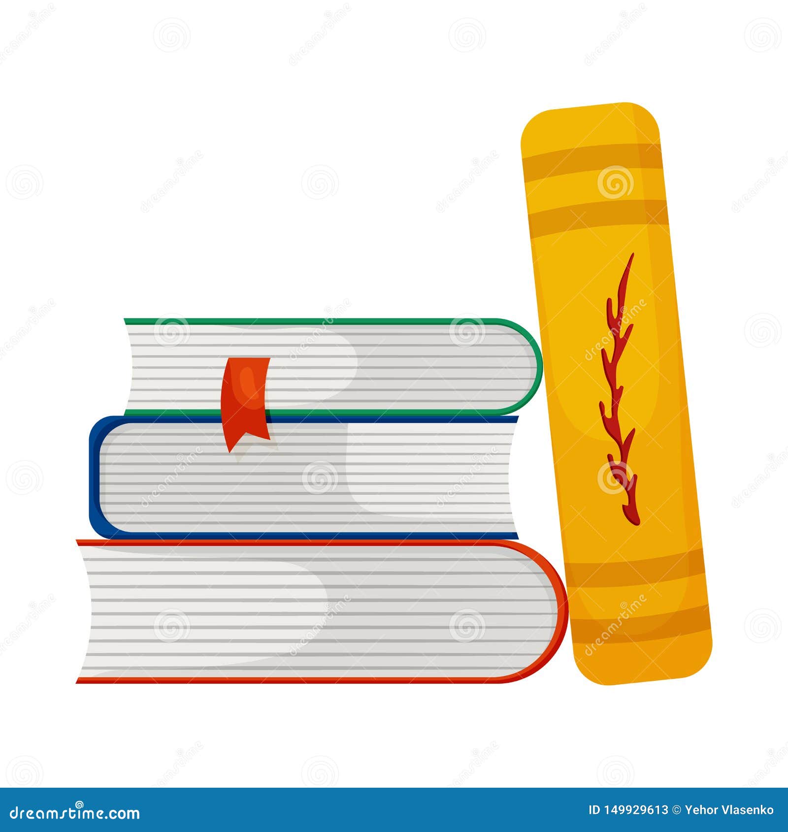 Vector Design of Book and Stack Symbol. Set of Book and Dictionary ...