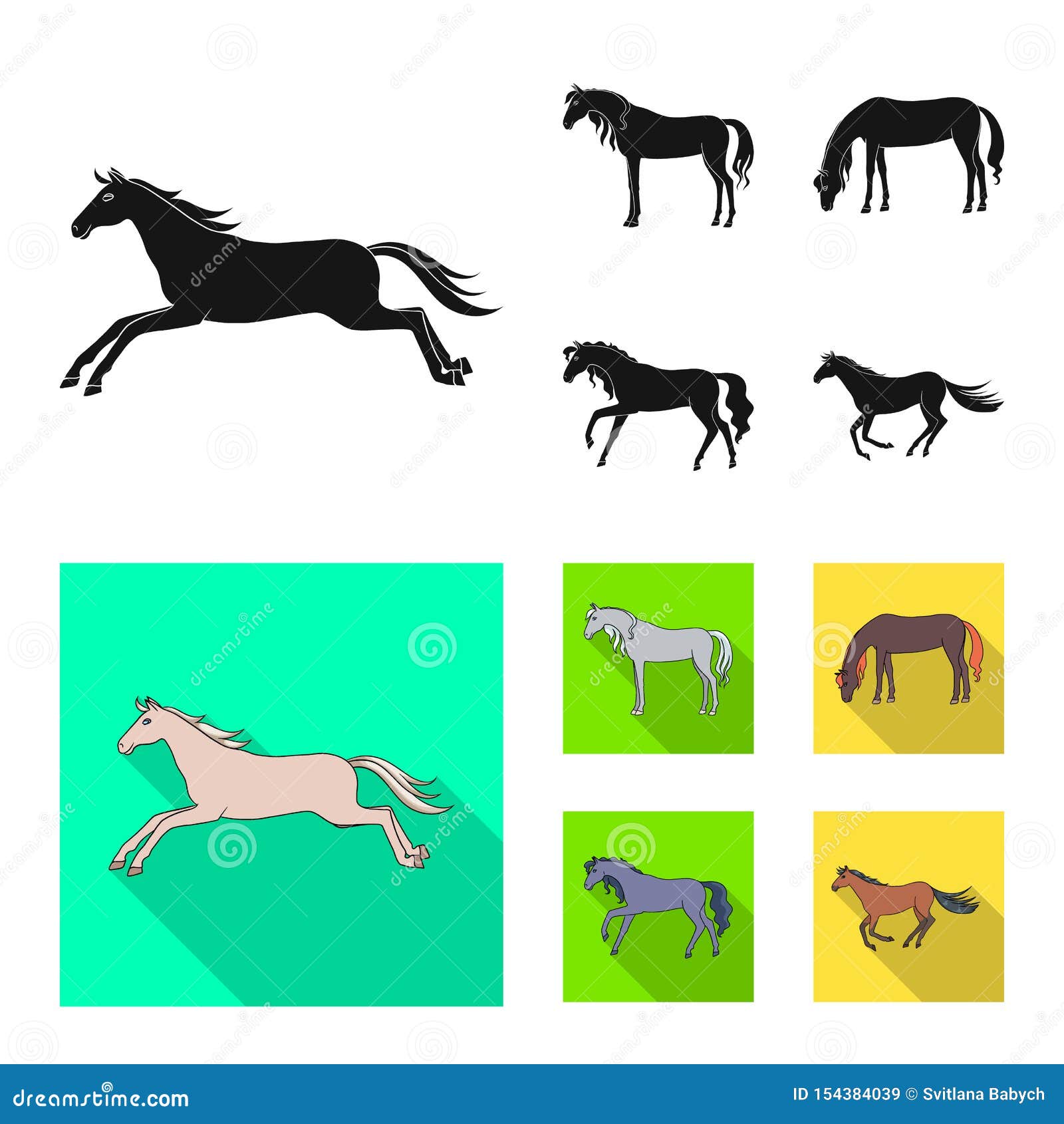 Vector Mare And Foals | CartoonDealer.com #170818156