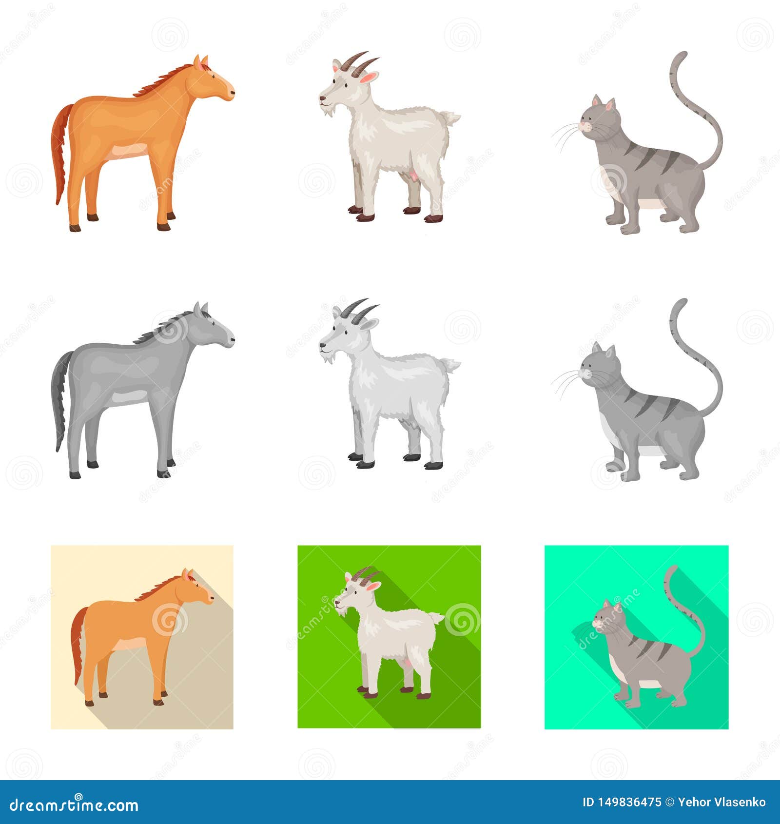 Vector Design of Breeding and Kitchen Symbol. Collection of Breeding ...