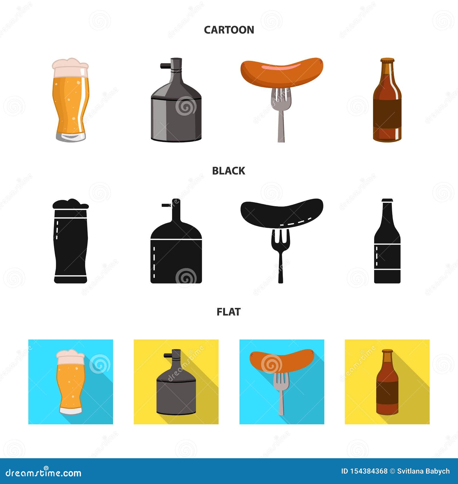 Vector Design of Brewery and Brewing Icon. Collection of Brewery and ...
