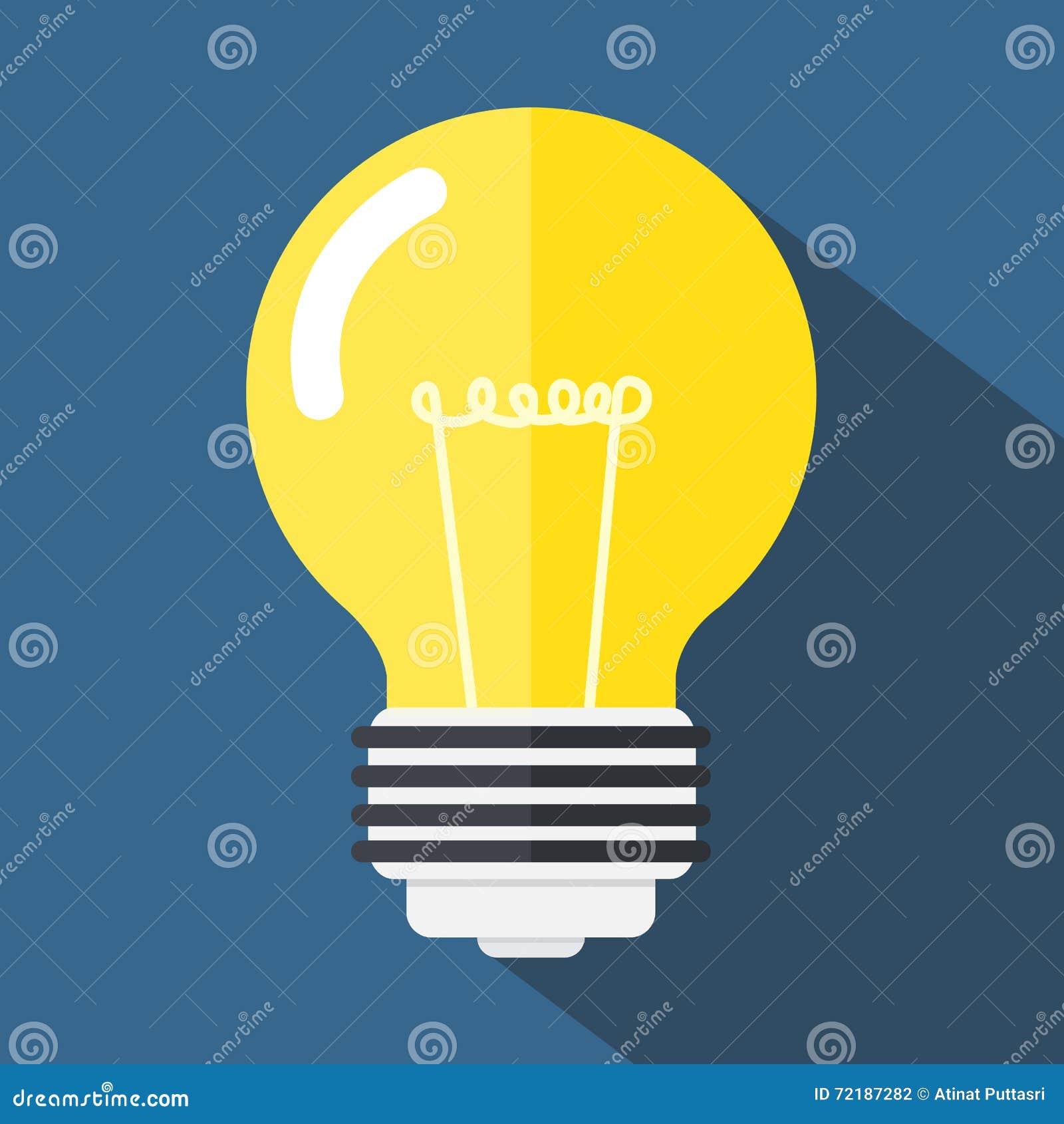 Vector Design : Bulb Flat Design Stock Vector - Illustration of ...