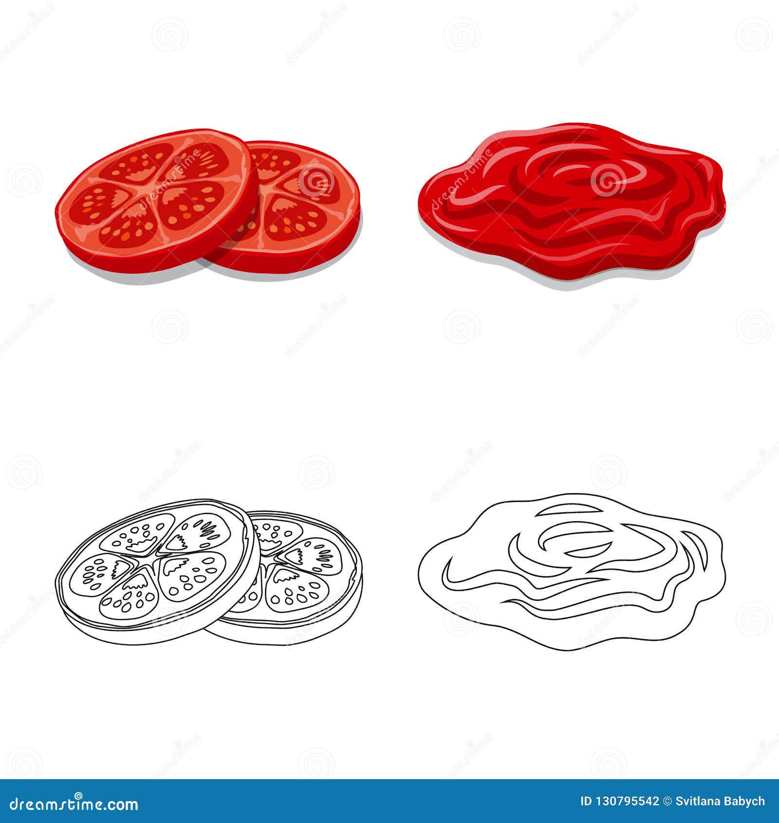 Vector Design of Burger and Sandwich Icon. Set of Burger and Slice ...