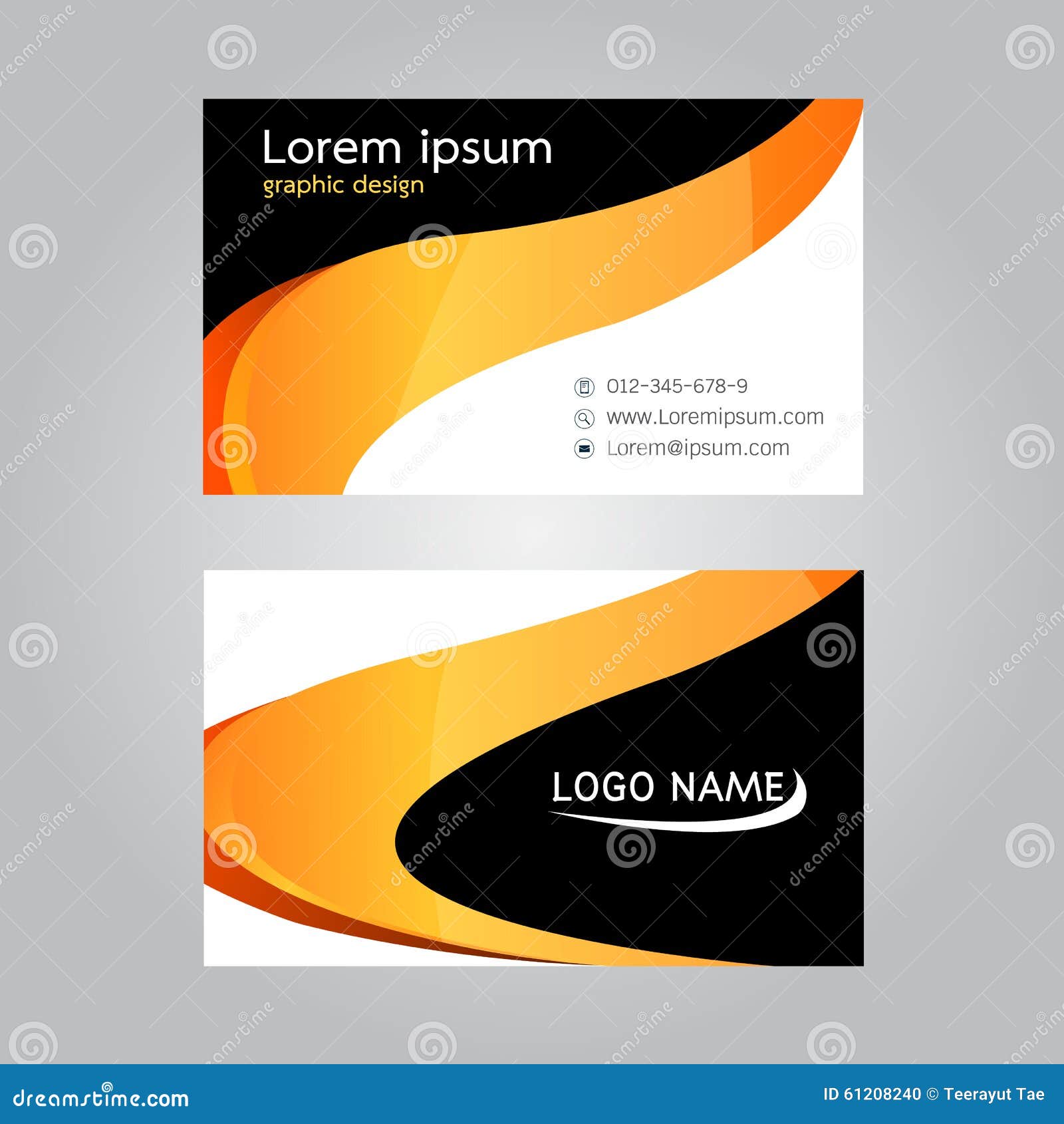 Vector Design Business Card Stock Vector - Illustration of print, blank ...