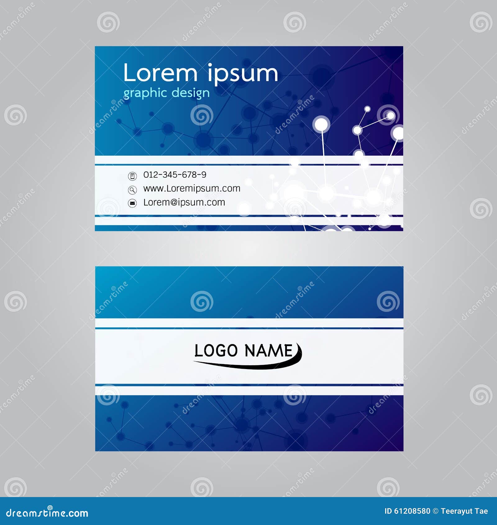 Vector Design Business Card Stock Vector - Illustration of blank ...