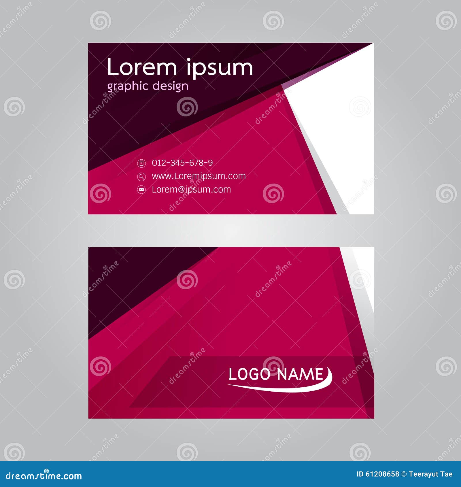 Vector Design Business Card Stock Vector - Illustration of style ...