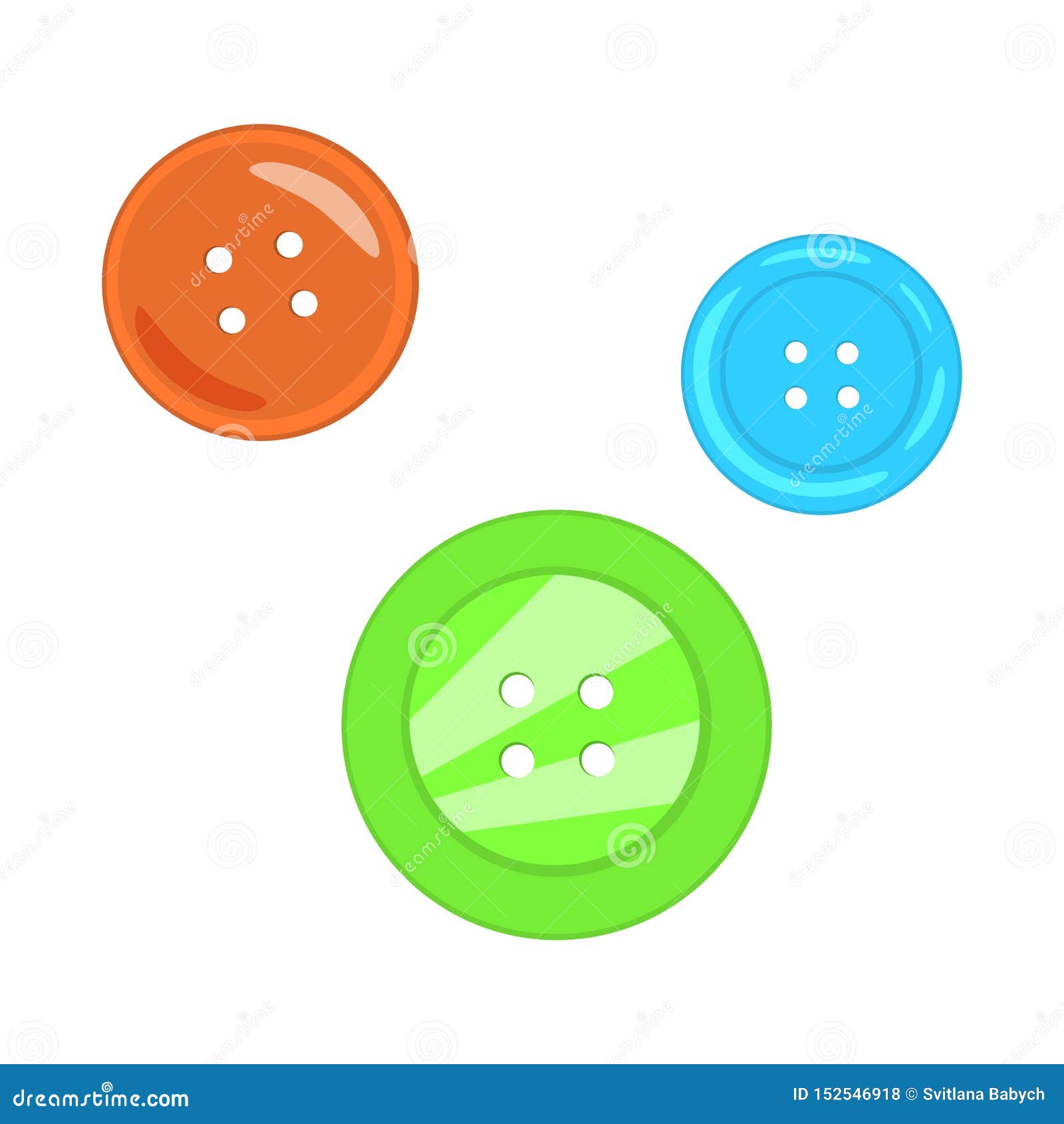 Vector Design of Button and Thread Logo. Set of Button and Hole Stock ...