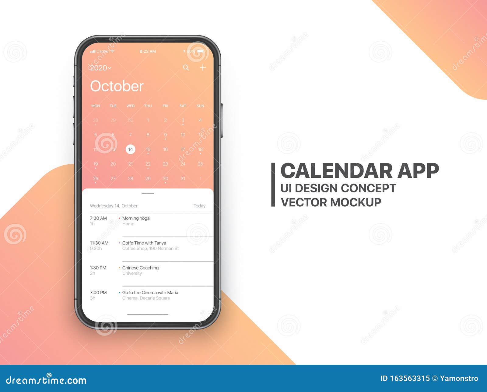 Vector Design Calendar App IOs Android UI UX Concept Stock Vector ... Vector Design Calendar App IOs Android UI UX Concept Stock Vector ...