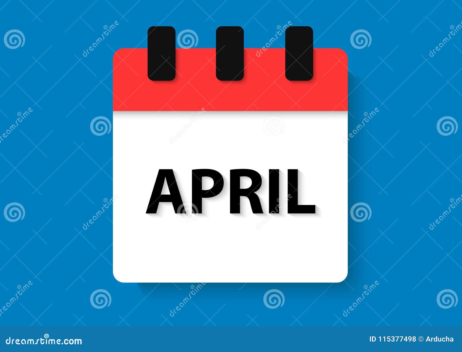 April calendar design stock vector. Illustration of date - 115377498