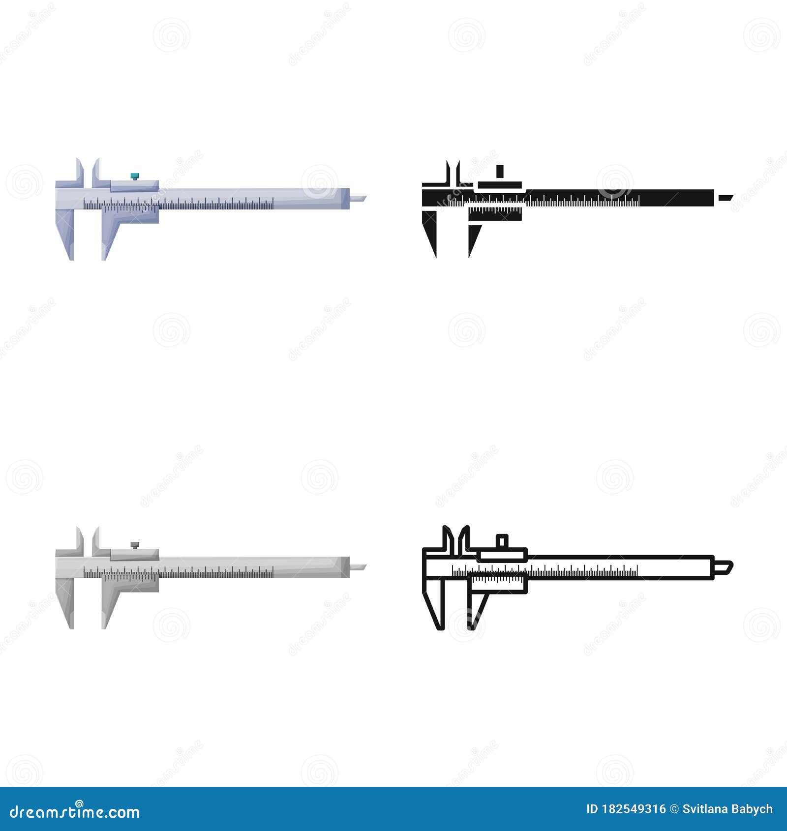 Vector Design of Calliper and Vernier Icon. Graphic of Calliper and ...