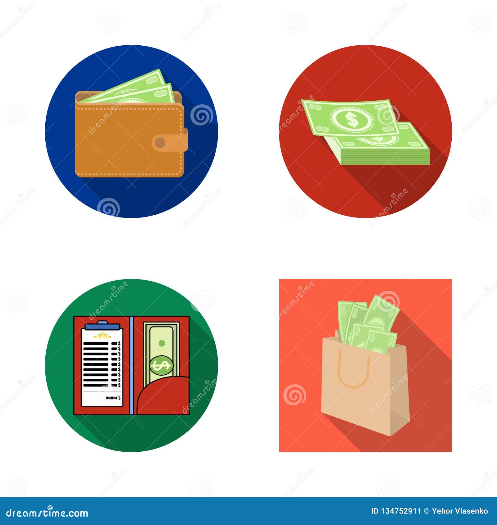 Isolated Object of Cash and Currency Sign. Collection of Cash and Stack ...