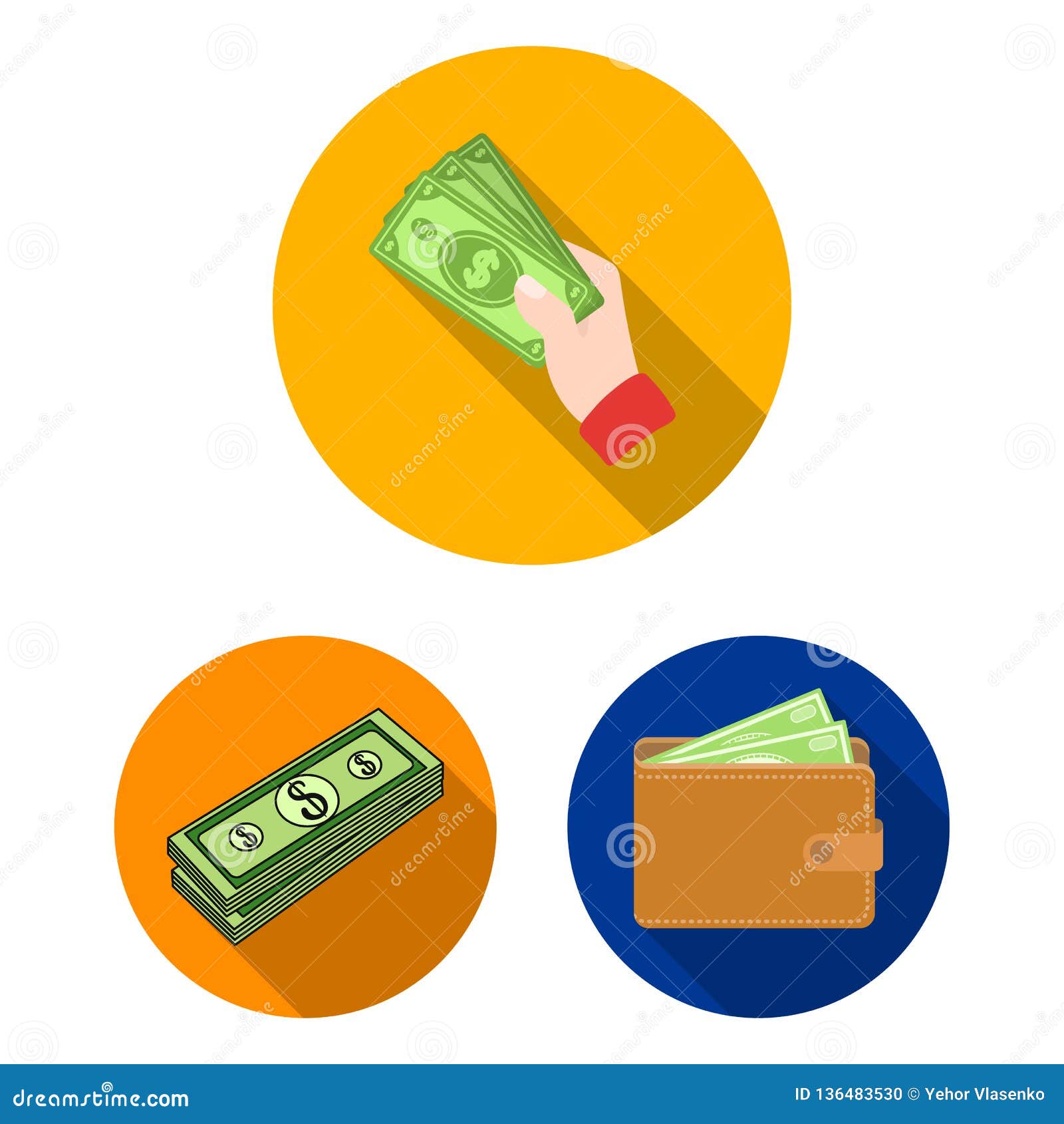 Vector Design of Cash and Currency Symbol. Collection of Cash and Stack ...