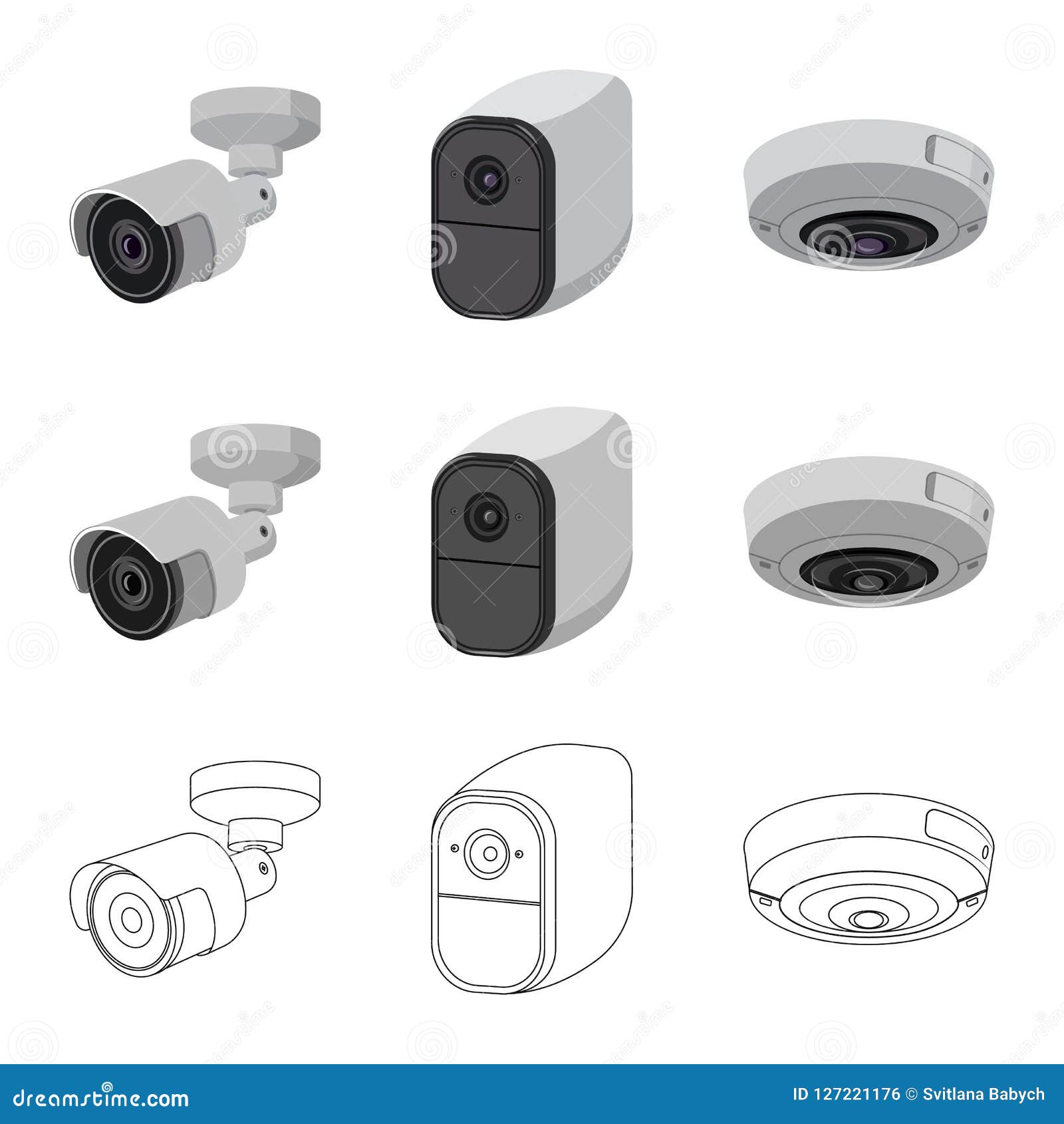 Vector Design of Cctv and Camera Icon. Collection of Cctv and System ...