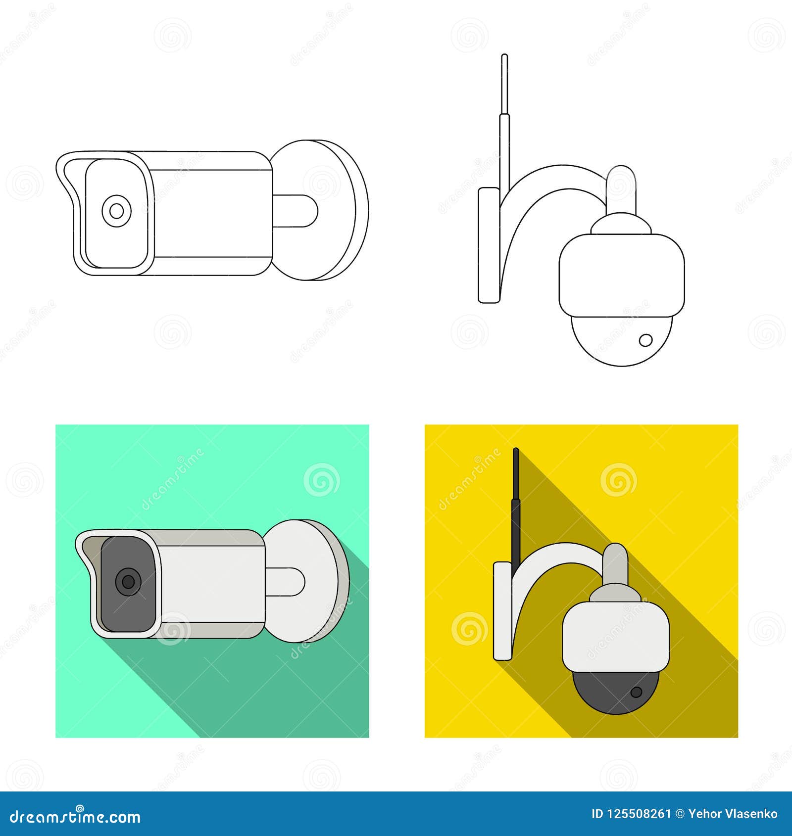 Vector Design of Cctv and Camera Icon. Set of Cctv and System Vector ...