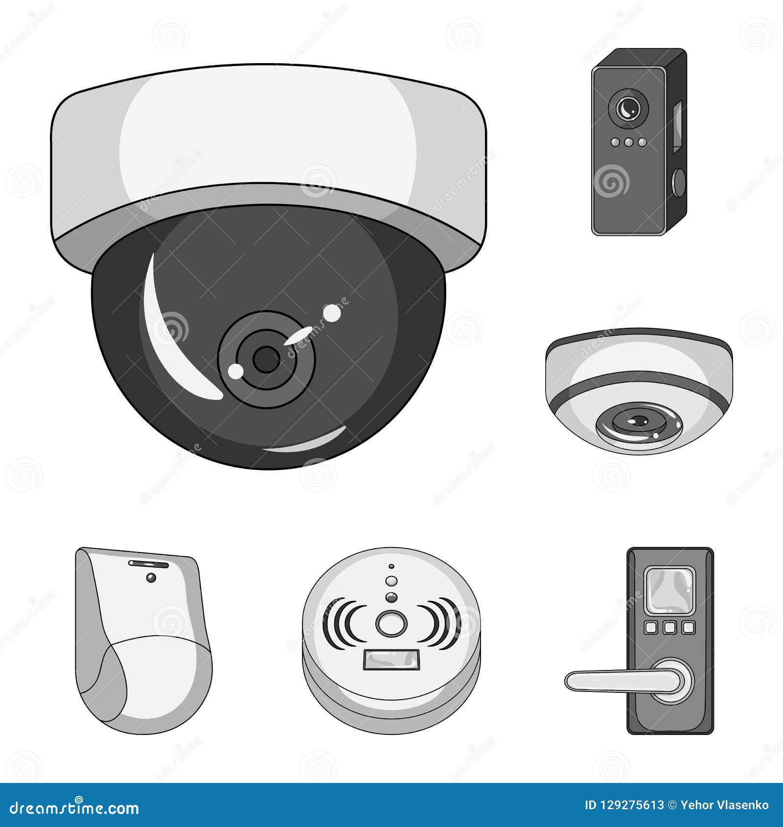 Isolated Object of Cctv and Camera Logo. Collection of Cctv and System ...