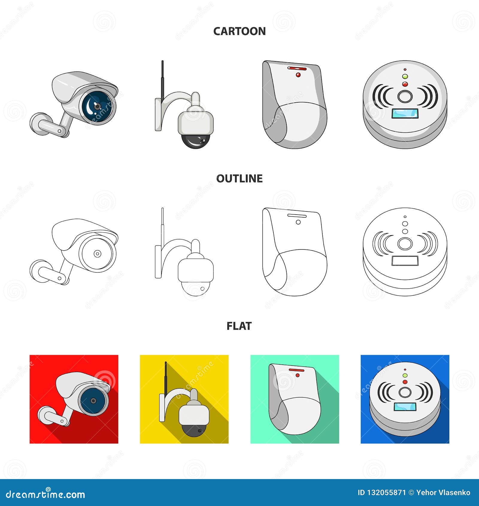 Vector Design of Cctv and Camera Icon. Set of Cctv and System Stock ...