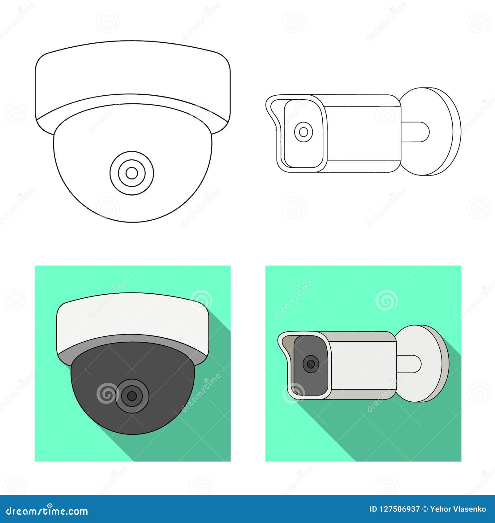 Vector Design of Cctv and Camera Logo. Collection of Cctv and System ...