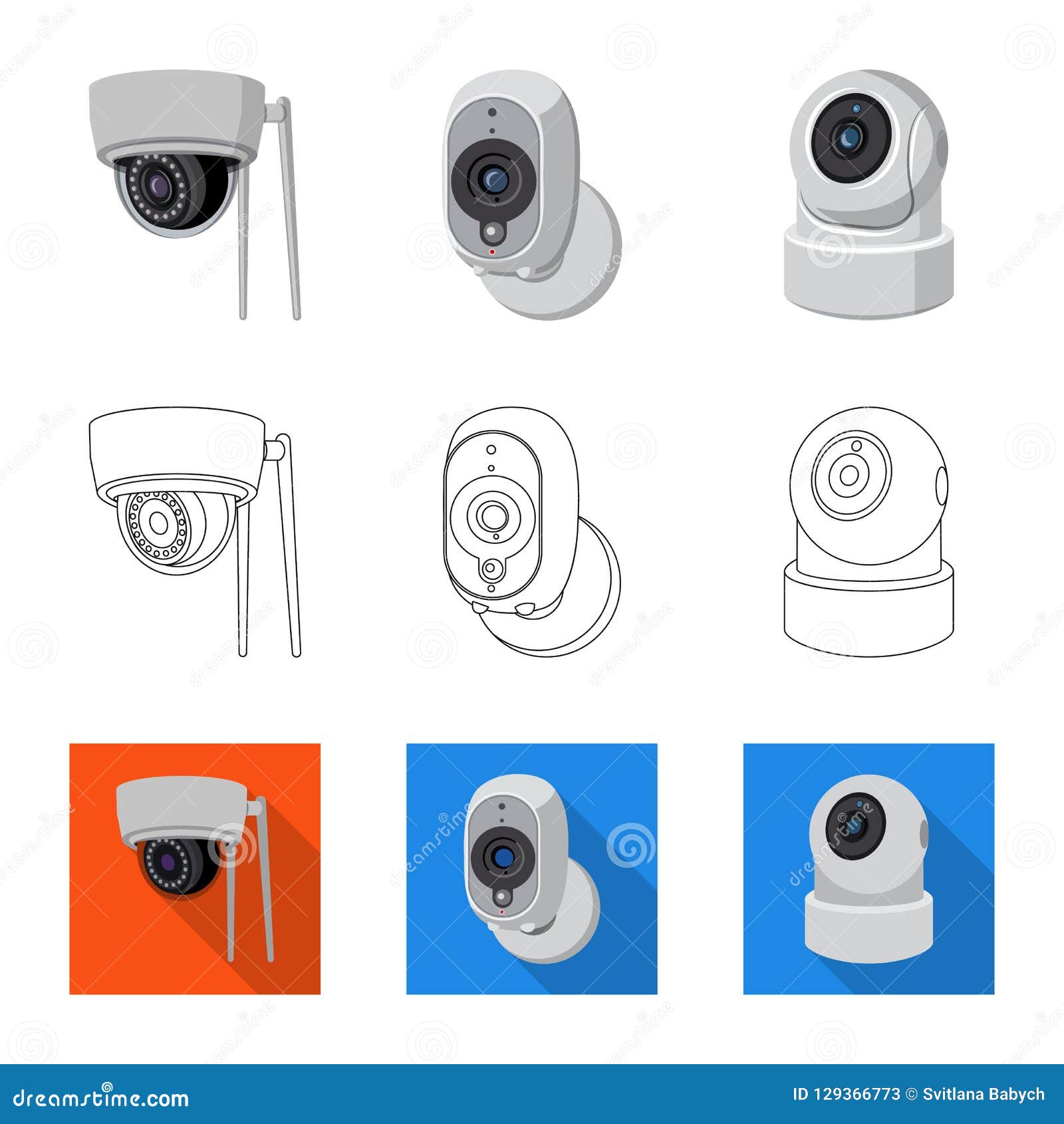 Vector Design of Cctv and Camera Logo. Collection of Cctv and System ...