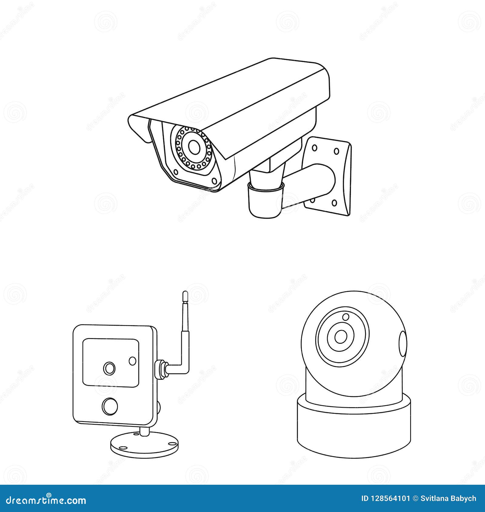 Vector Design of Cctv and Camera Symbol. Collection of Cctv and System ...
