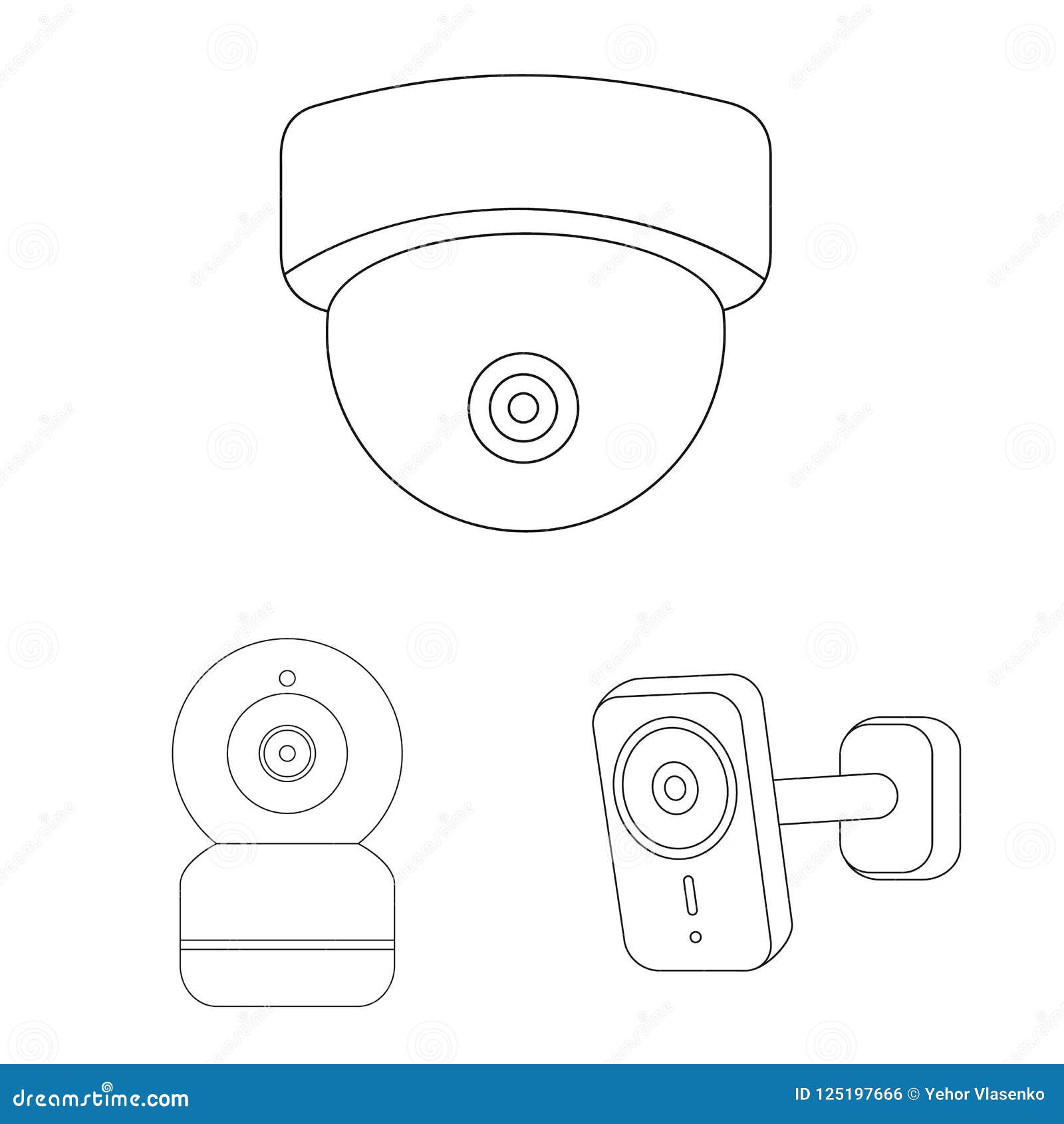 Vector Design of Cctv and Camera Symbol. Collection of Cctv and System ...