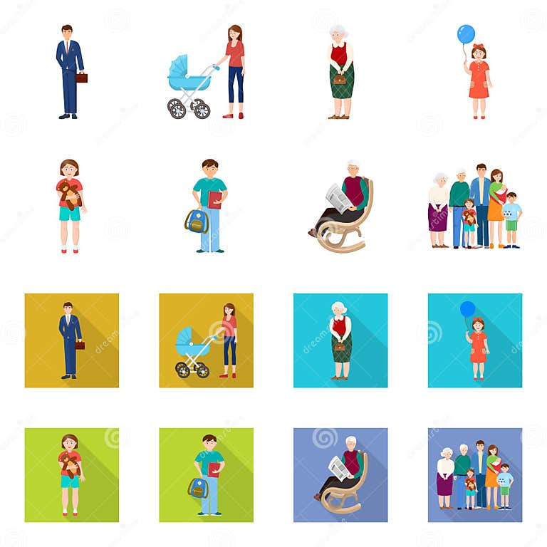 Isolated Object Of Character And Avatar Icon Collection Of Character