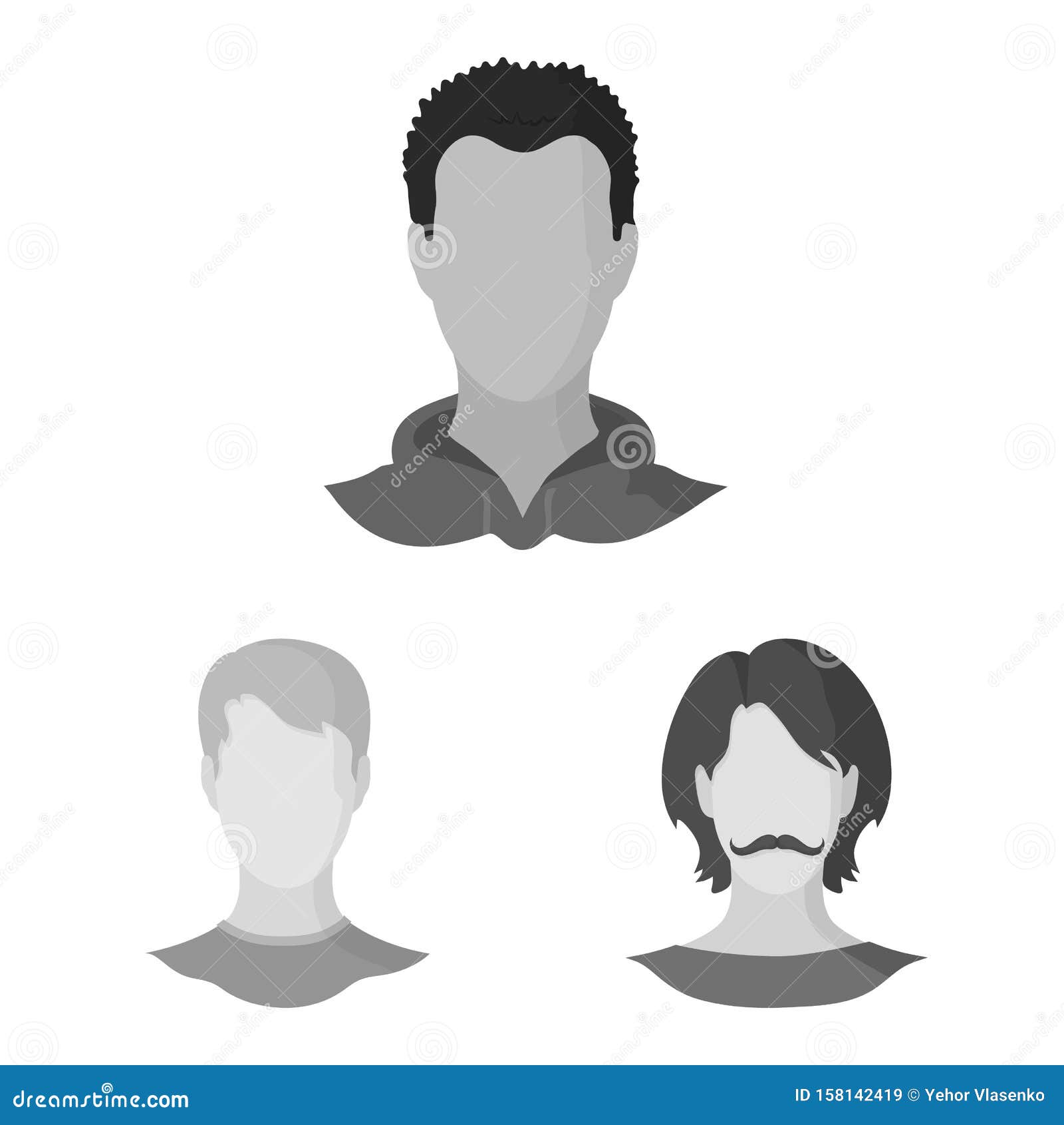 Vector Design of Character and Profile Logo. Set of Character and Dummy ...
