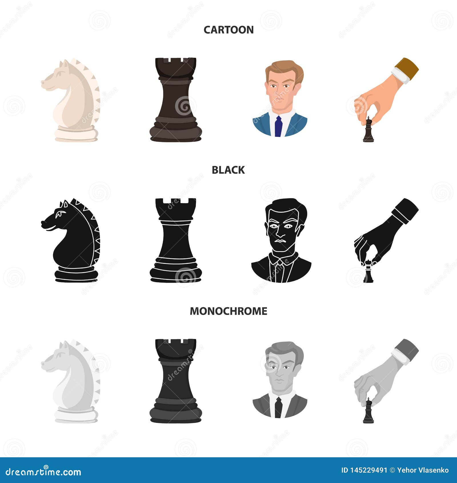 Vector Design of Checkmate and Thin Icon. Collection of Checkmate and ...
