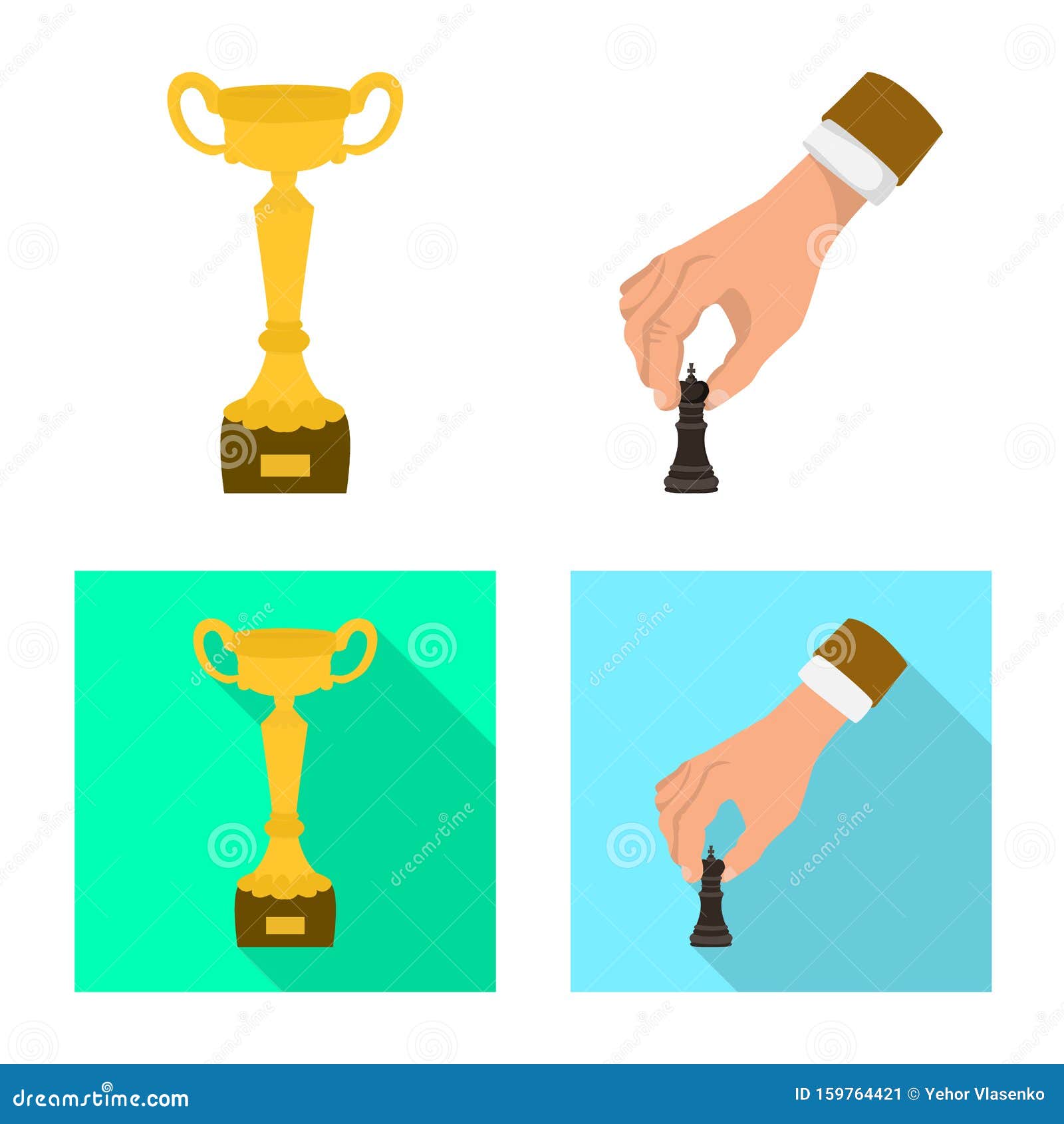 Isolated Object of Checkmate and Thin Logo. Set of Checkmate and Target ...