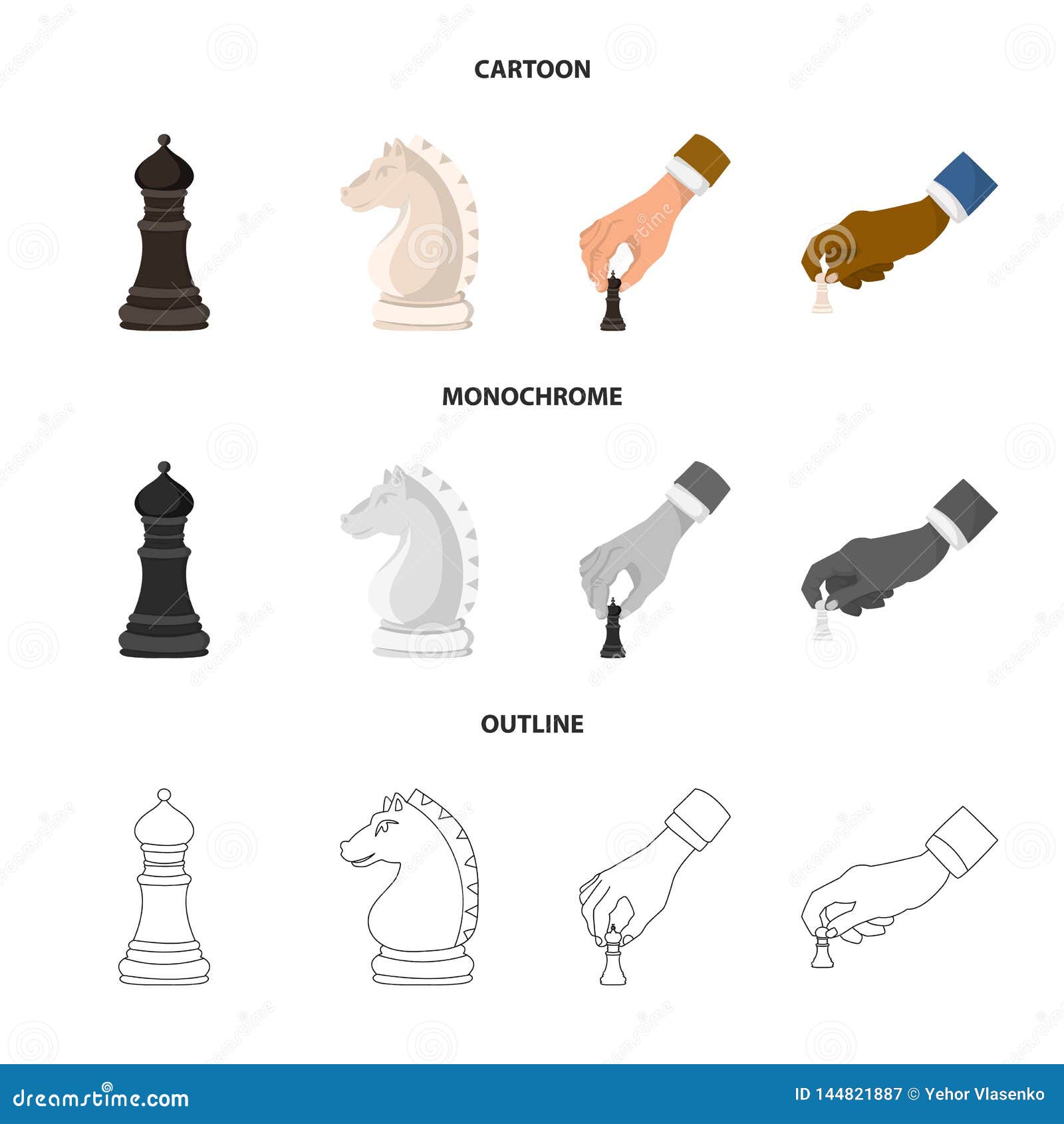 Vector Design of Checkmate and Thin Icon. Collection of Checkmate and ...