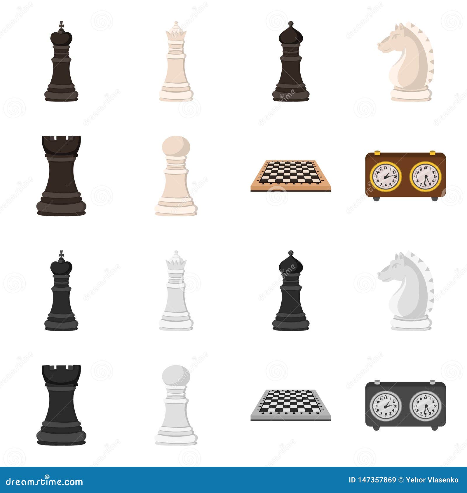 Vector Design of Checkmate and Thin Icon. Collection of Checkmate and ...