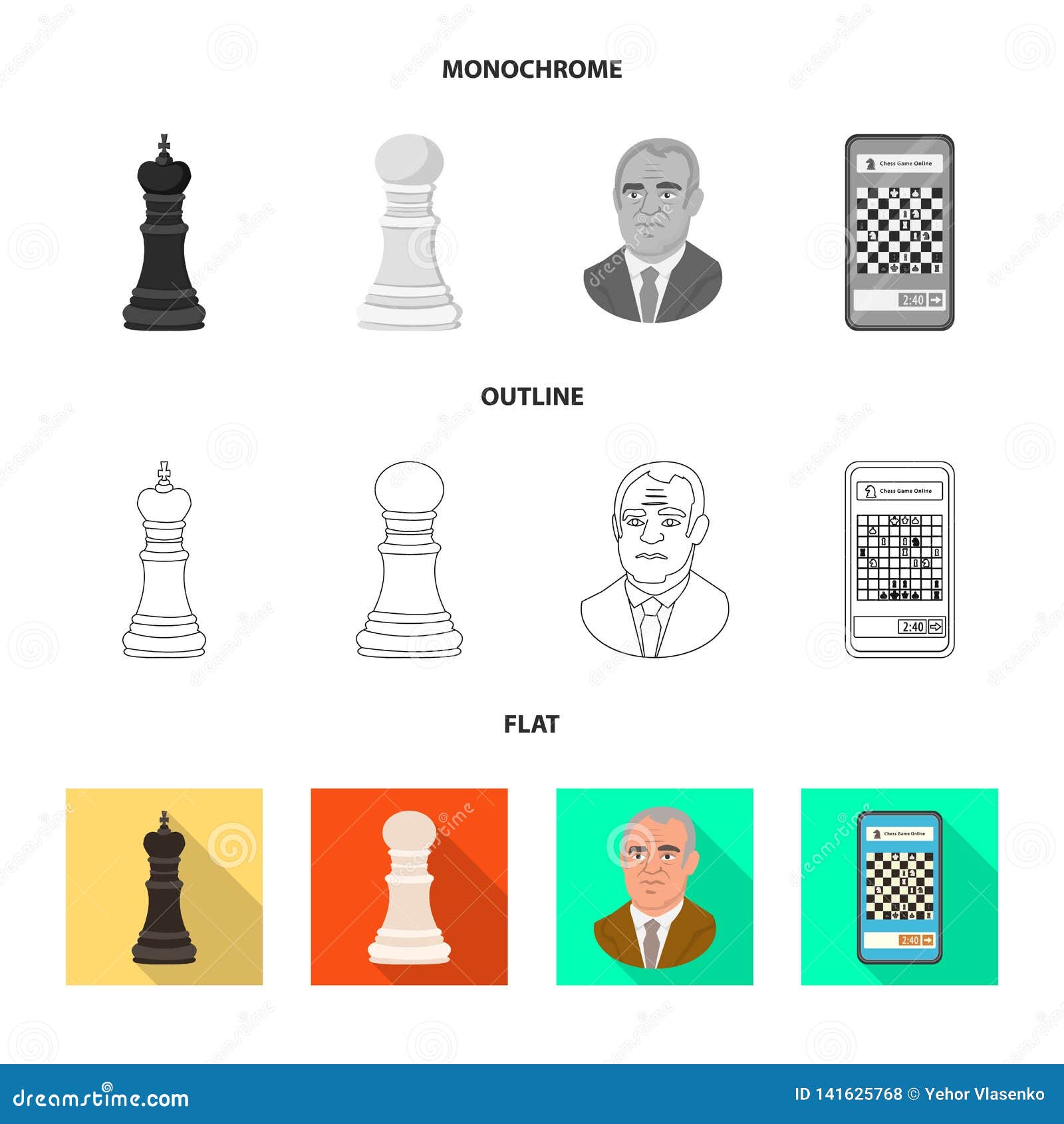 Vector Design of Checkmate and Thin Logo. Collection of Checkmate and ...