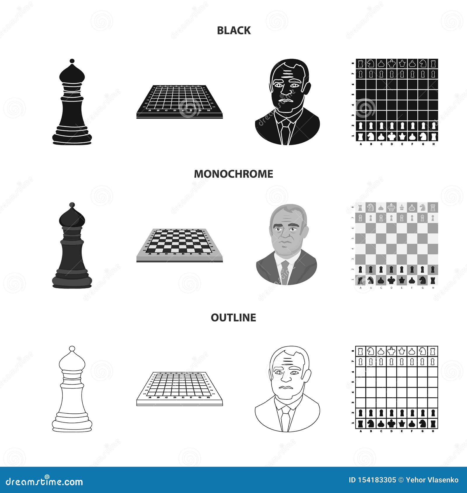Vector Design of Checkmate and Thin Logo. Collection of Checkmate and ...