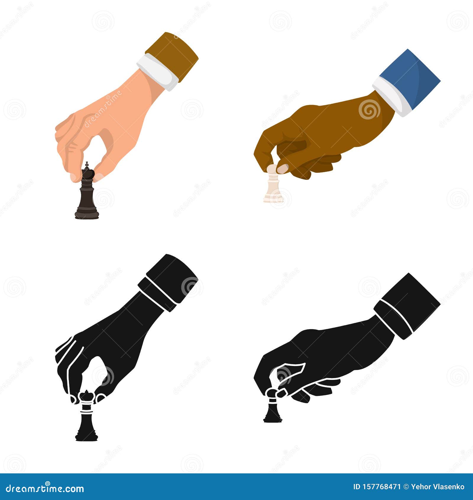 Vector Design of Checkmate and Thin Logo. Set of Checkmate and Target ...