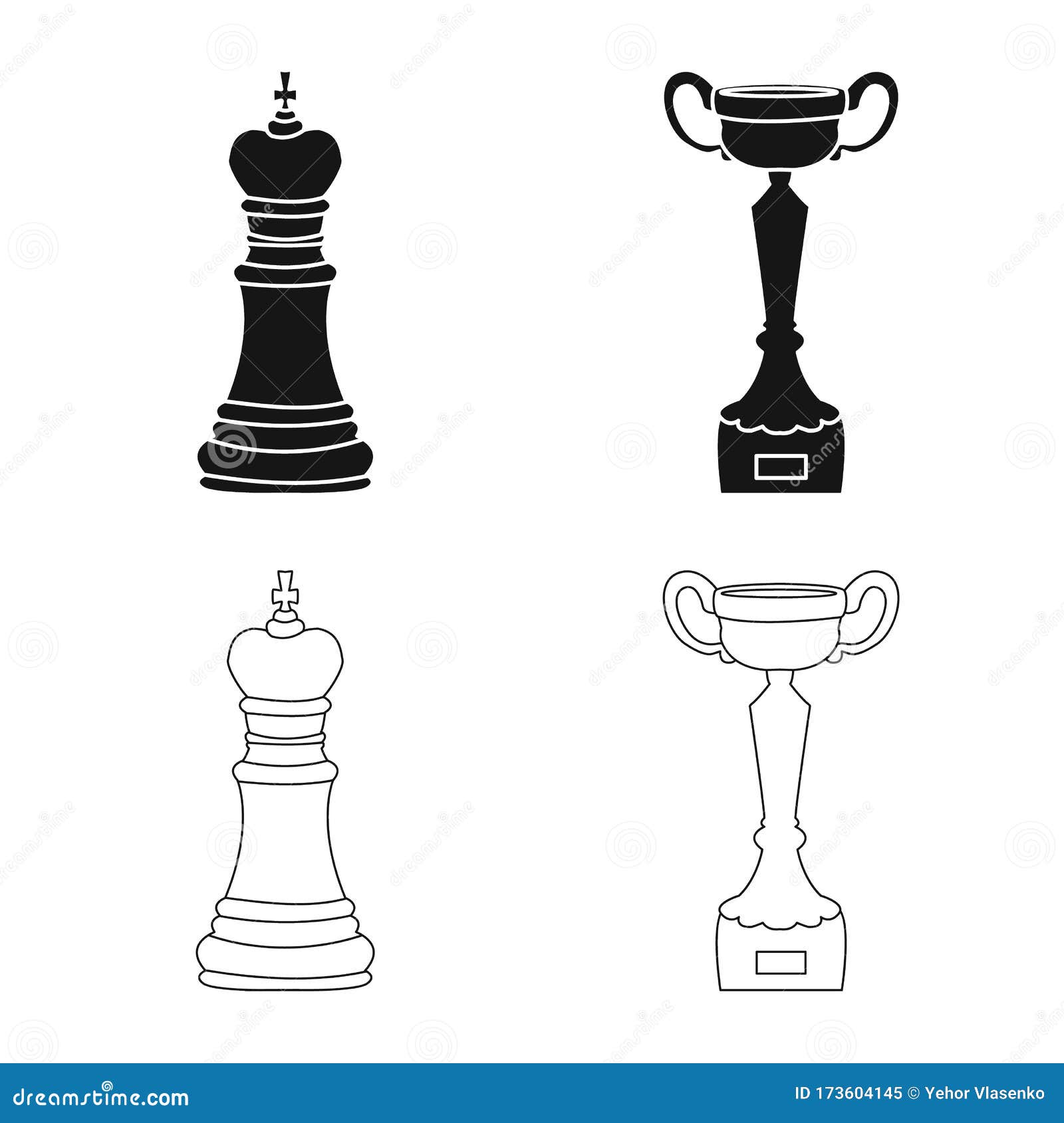 Vector Design of Checkmate and Thin Logo. Set of Checkmate and Target ...