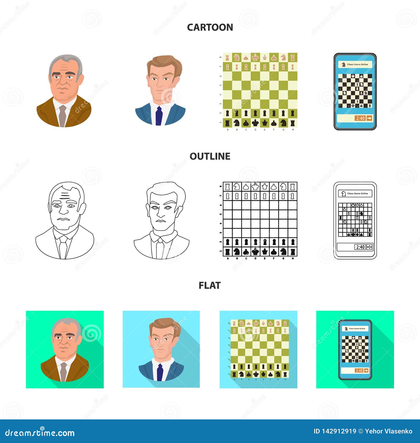 Vector Design of Checkmate and Thin Logo. Set of Checkmate and Target ...