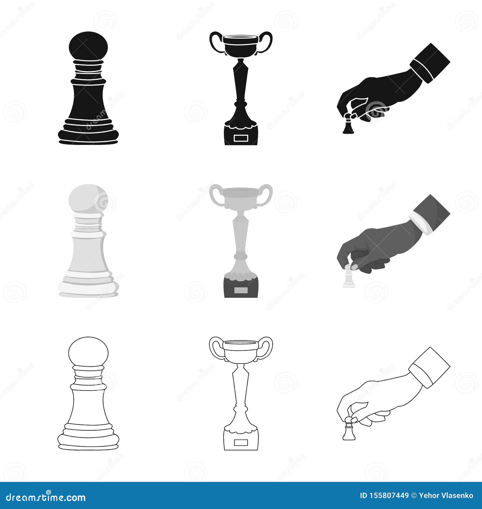 Vector Design of Checkmate and Thin Logo. Set of Checkmate and Target ...