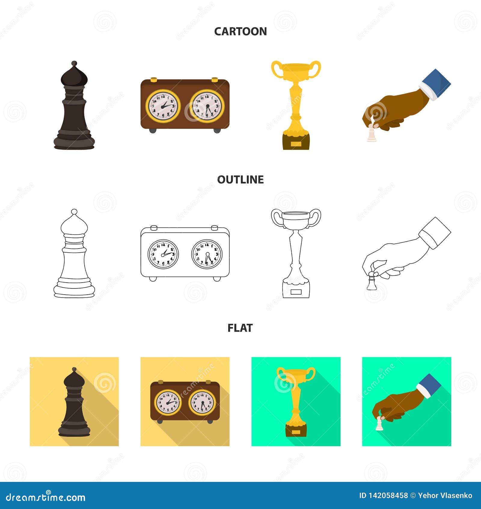 Vector Design of Checkmate and Thin Sign. Collection of Checkmate and ...