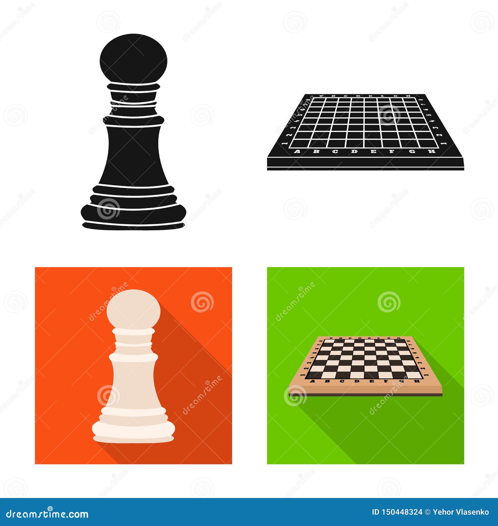 Vector Design of Checkmate and Thin Sign. Collection of Checkmate and ...