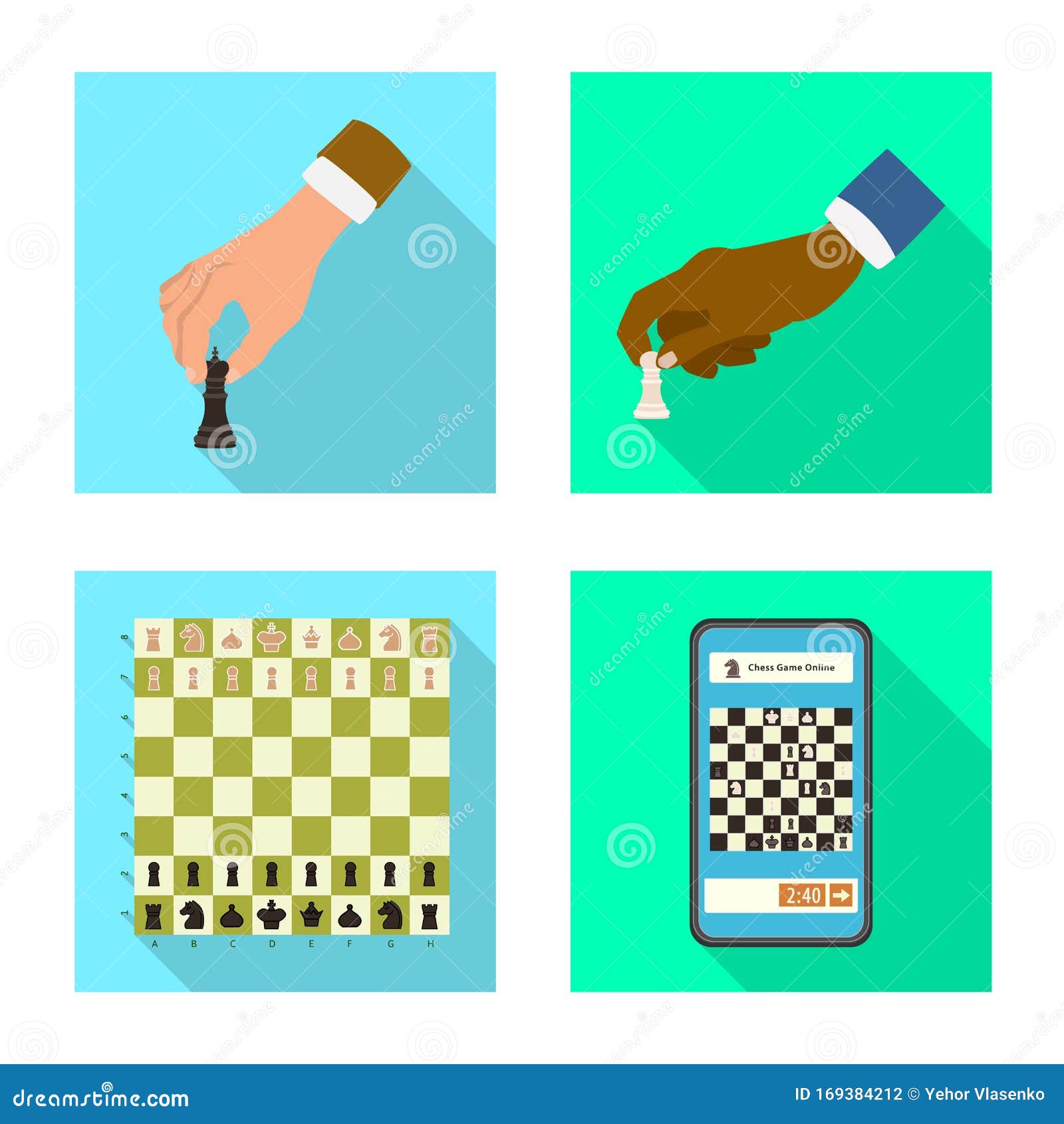 Vector Design of Checkmate and Thin Sign. Set of Checkmate and Target ...