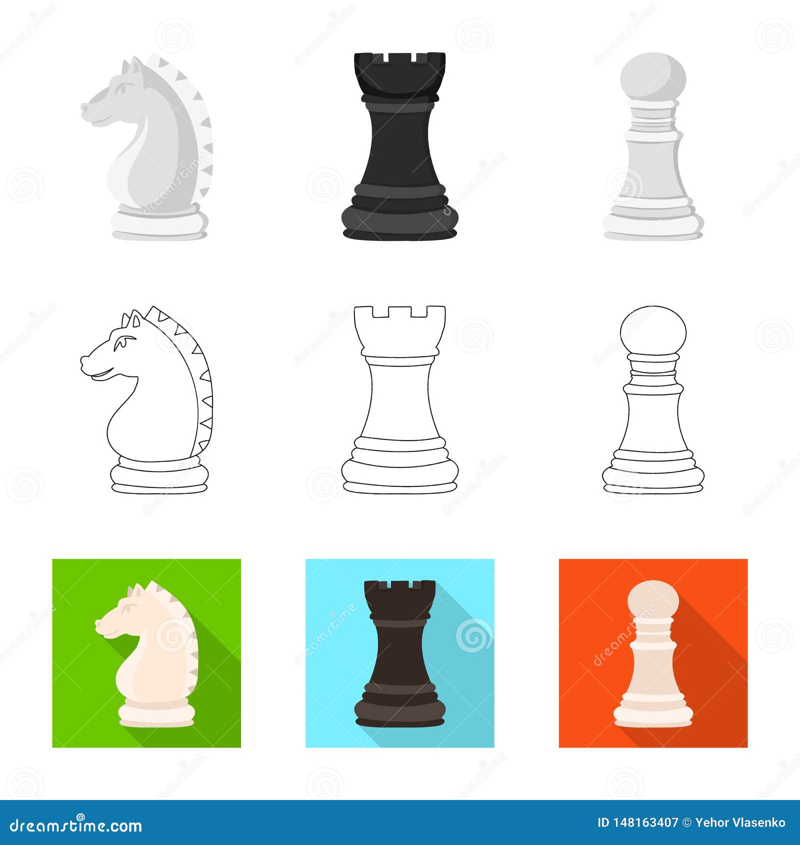 Vector Design of Checkmate and Thin Symbol. Set of Checkmate and Target ...