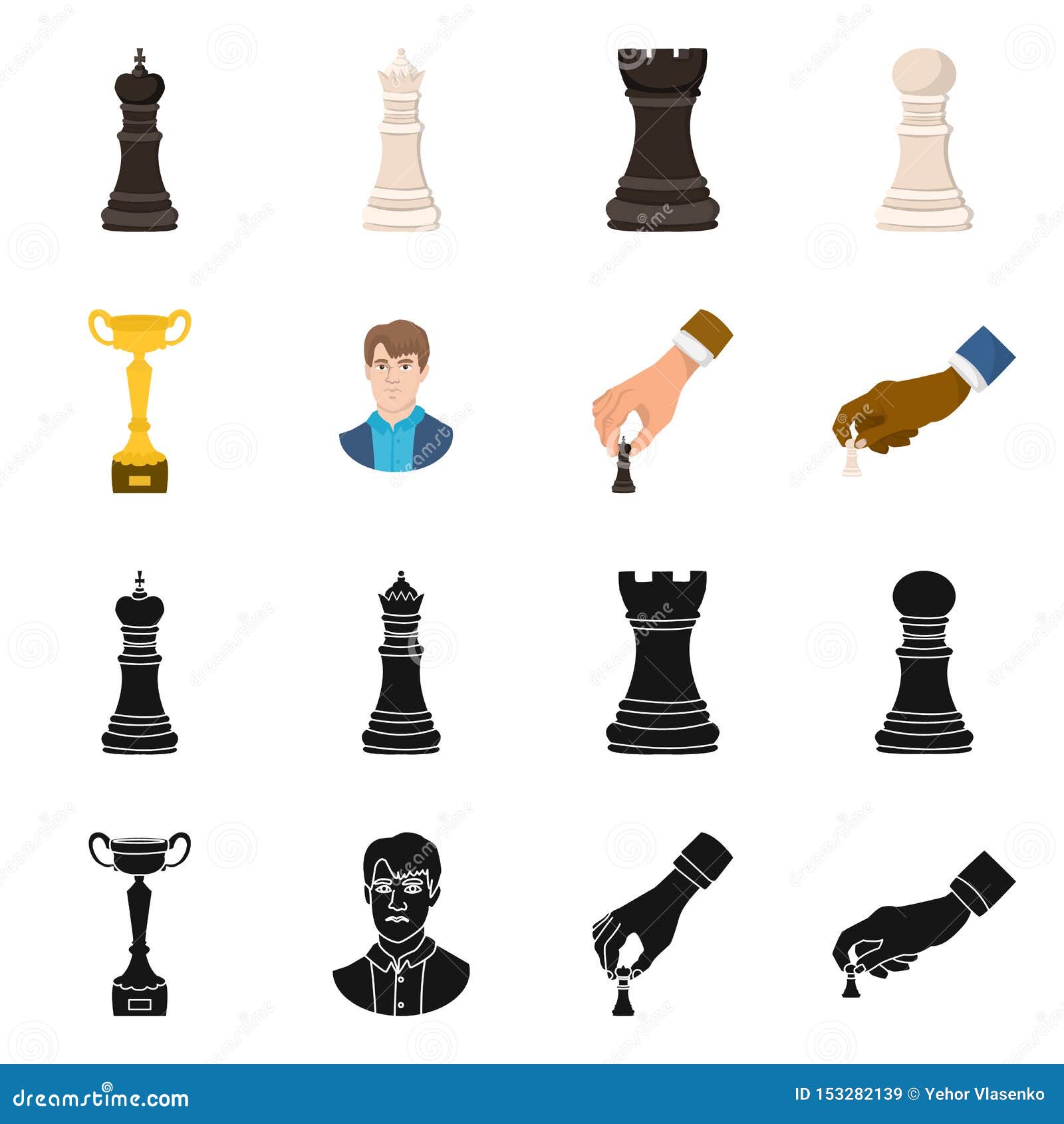 Vector Design of Checkmate and Thin Symbol. Set of Checkmate and Target ...