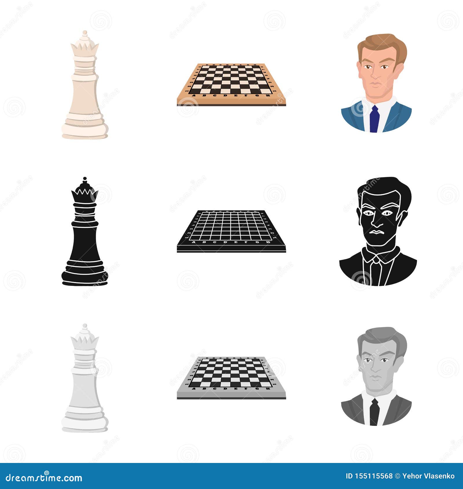 Vector Design of Checkmate and Thin Symbol. Set of Checkmate and Target ...